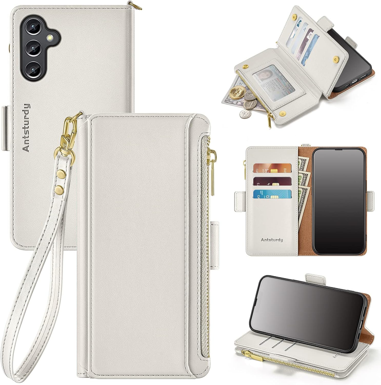 Amazon.com: Antsturdy Samsung Galaxy A14 5G case Wallet with Card Holder for Women Men,Galaxy ...