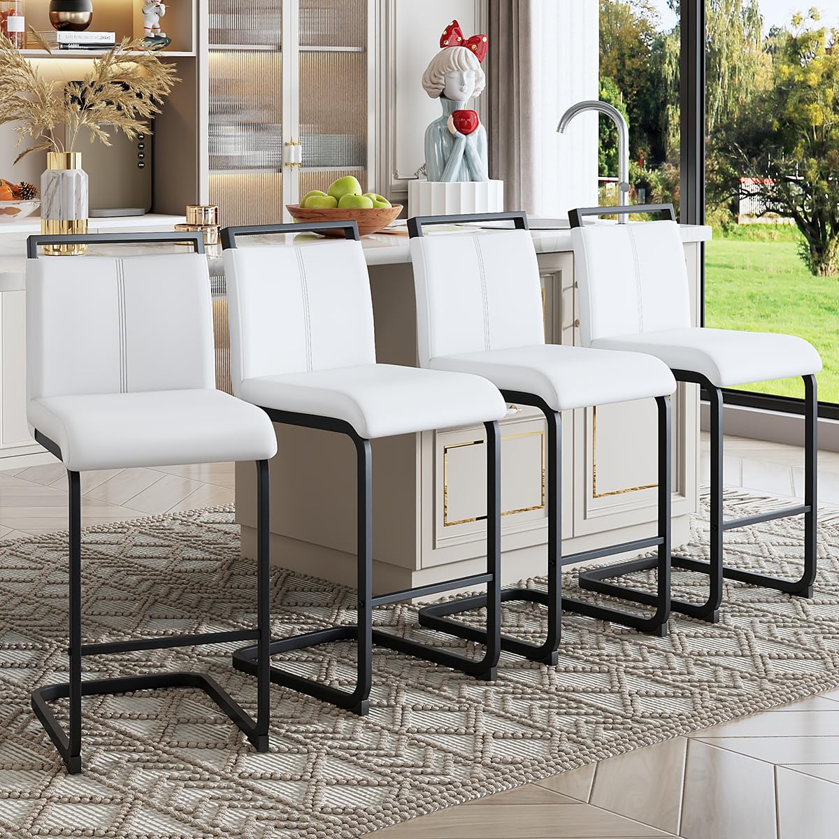 Amazon.com: LUFTUT Counter Height Bar Stools Set of 4,25'' Bar Stools ...