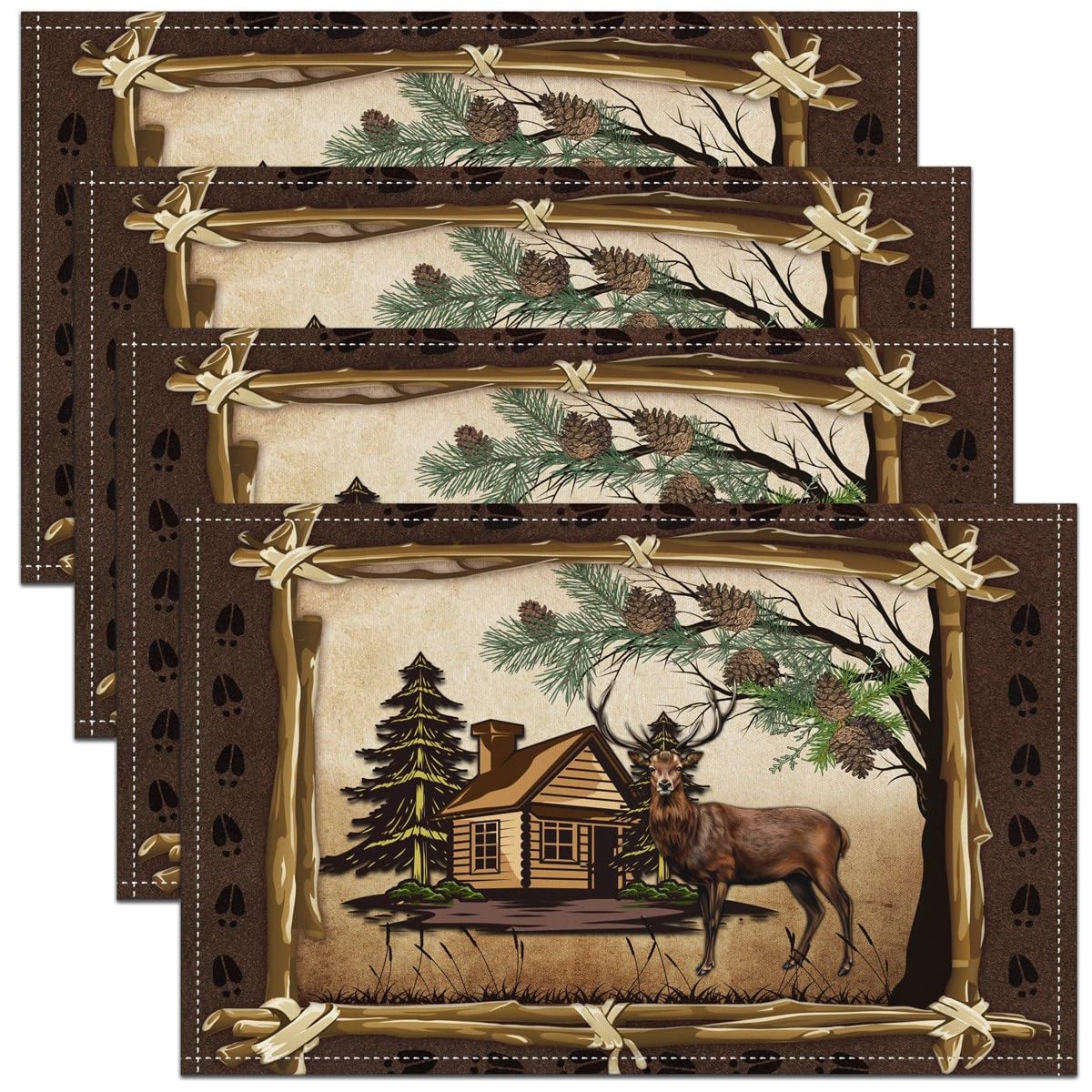 Amazon.com: Wild Elk Table Mats for Kids Adults,Jungle Adventure ...