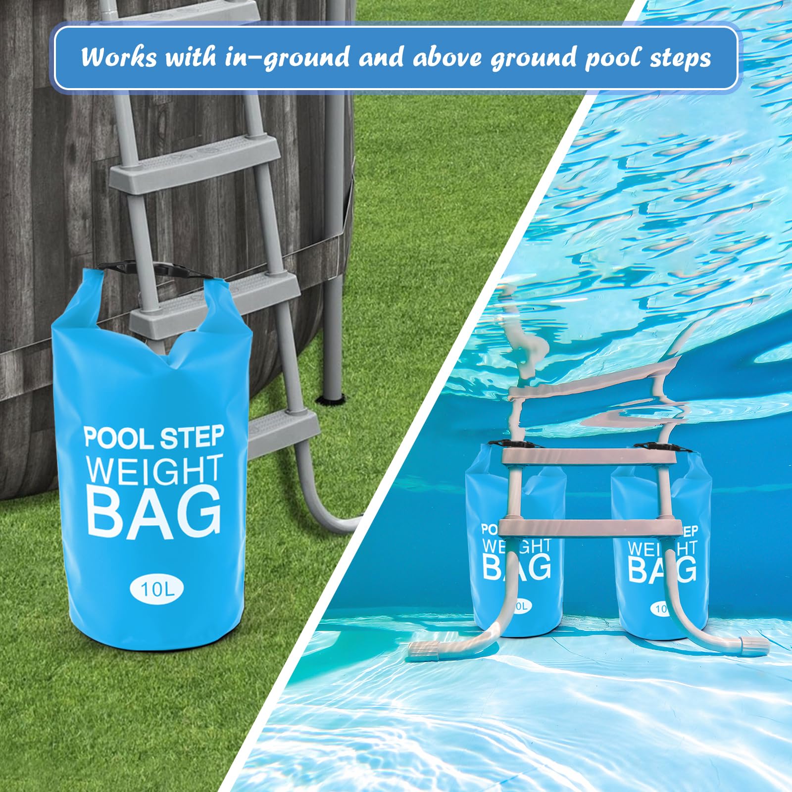 Snapklik.com : Universal Foldable Pool Stair Weights - 250D PVC ...