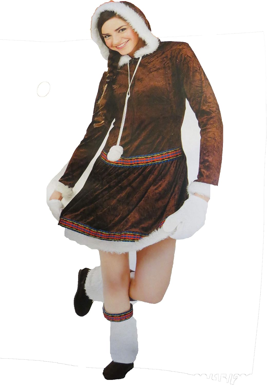 Amazon.com: Eskimo Kisses Womans Ladies Costume Medium 8-10 Brown ...