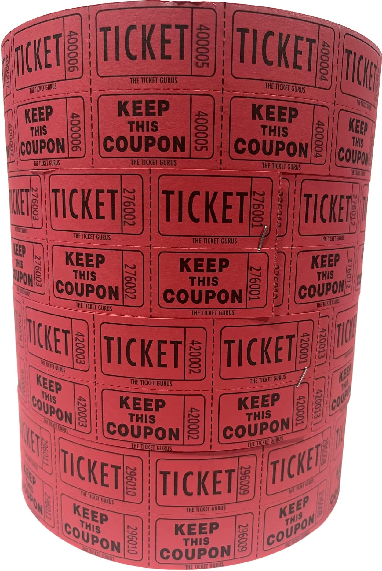 Amazon.com : The Ticket Gurus-Raffle Tickets - (4 Rolls of 2000 Double ...