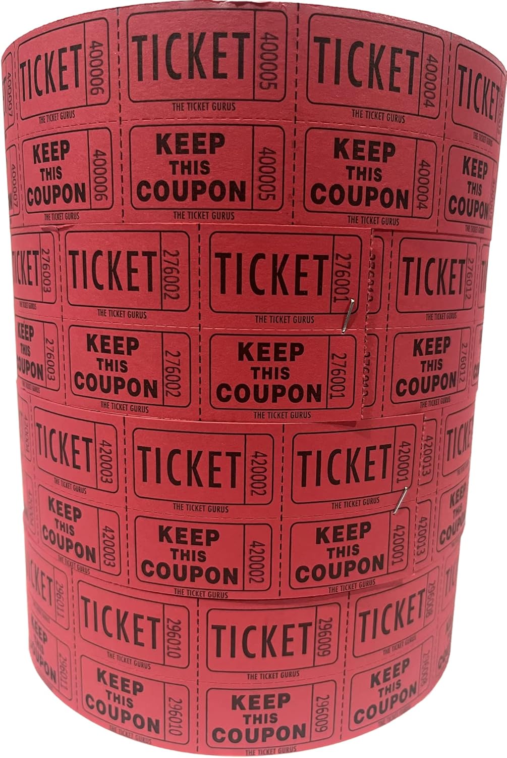 The Ticket Gurus-Raffle Tickets - (4 Rolls of 2000 Double Tickets ...
