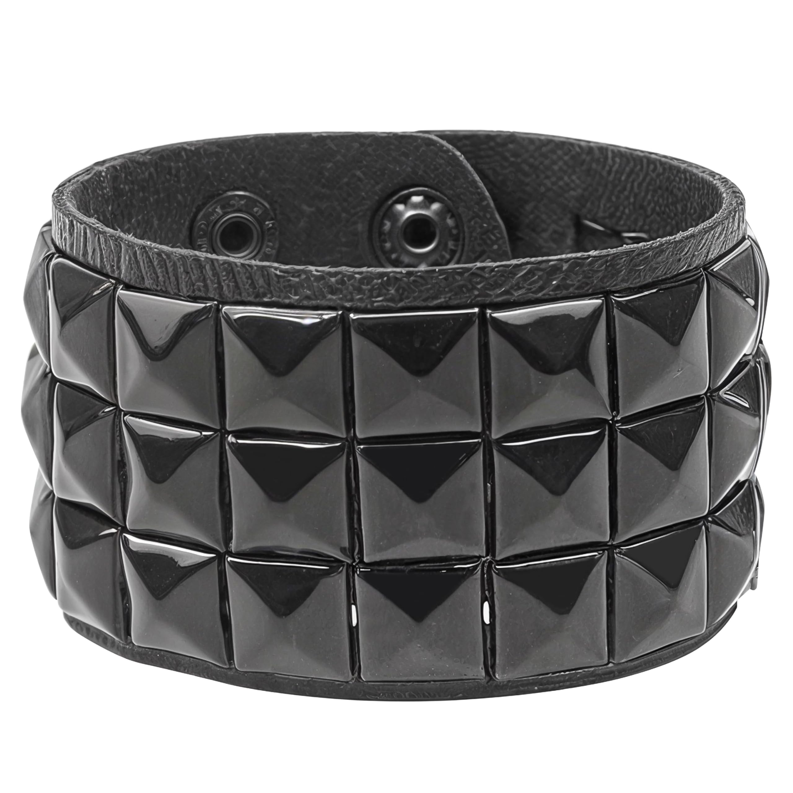 Amazon.com: Stud Bracelet, Studded Pyramid Alt Emo Wristband, Black ...