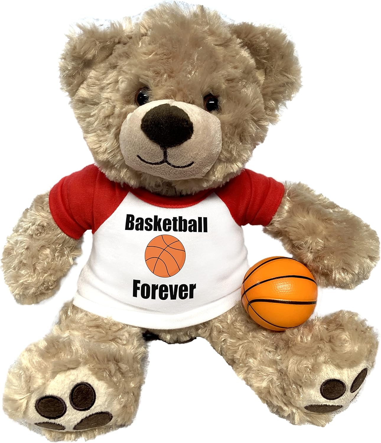 Amazon.com: Personalized Basketball Teddy Bear - 13 inch Honeybear ...