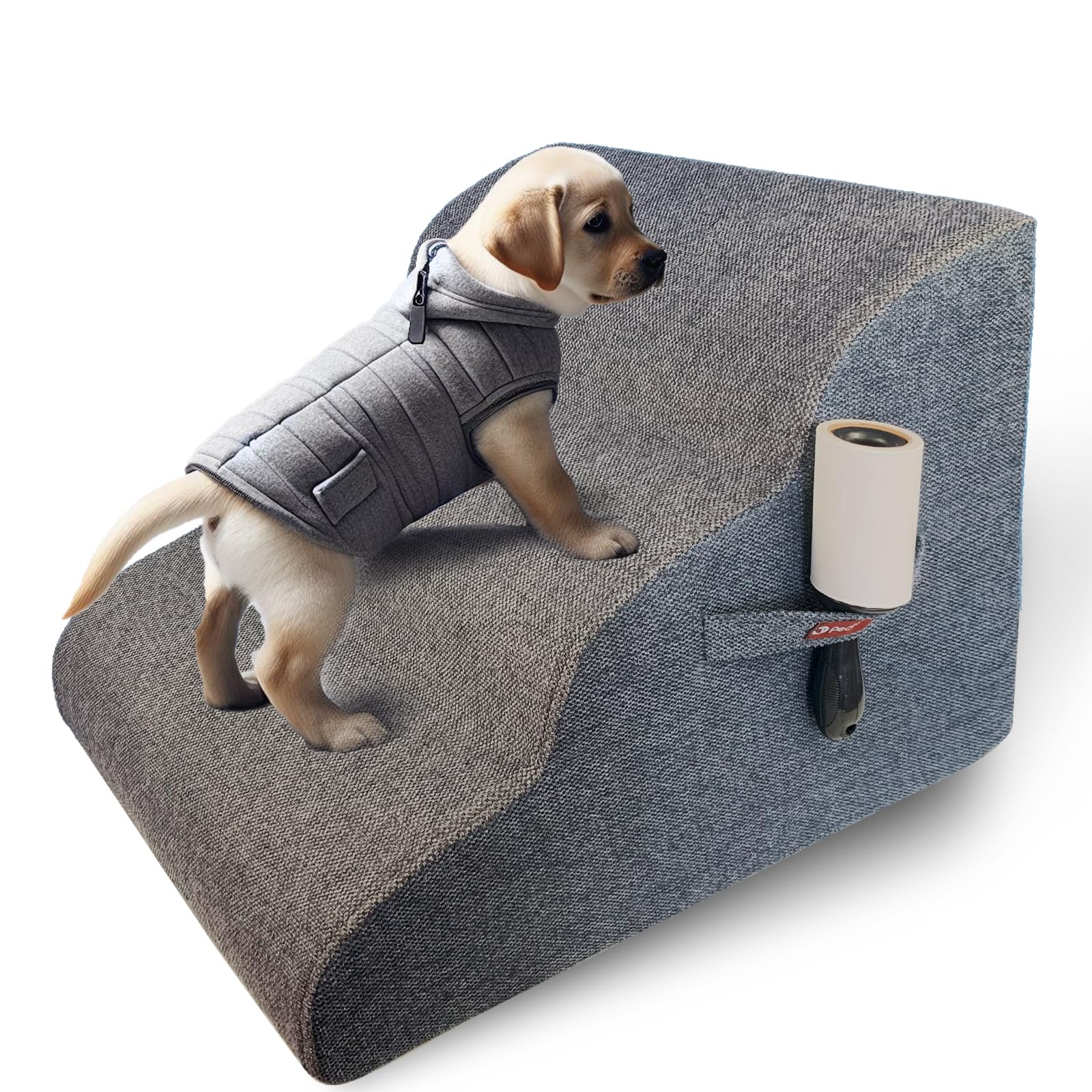 Amazon.com : Dog Stairs High Density Foam Dog Ramp, Non-Slip Pet Steps ...