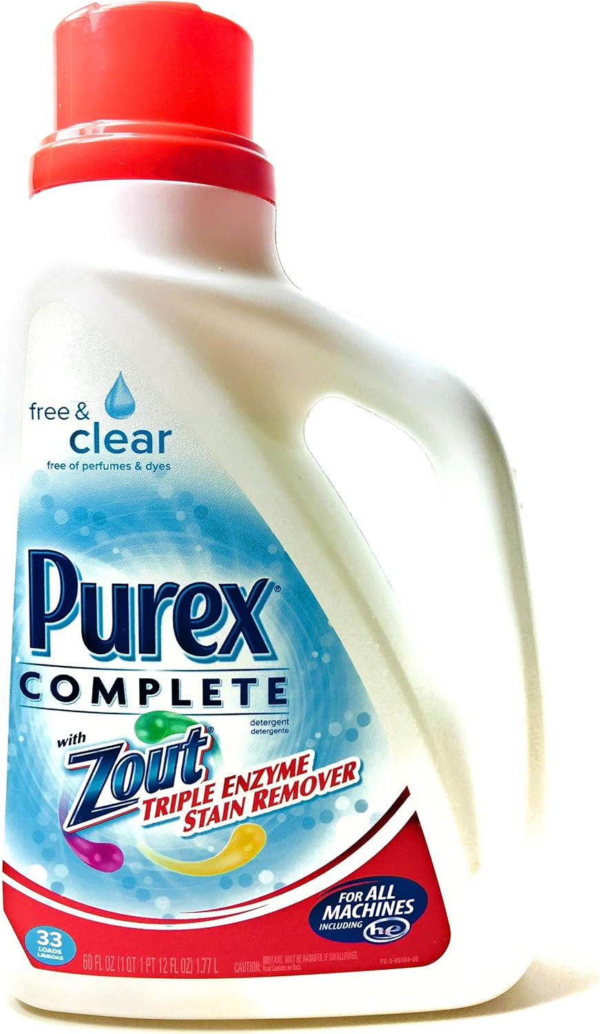 Amazon.com: Purex Complete with Zout Free and Clear- 33 Loads : Health ...