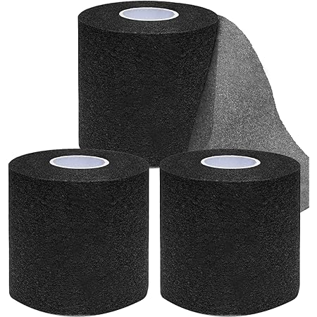 Amazon.com: ADMITRY Pre Wrap Tape Athletic,3 Rolls Black Prewrap Headbands for Hair,Foam ...