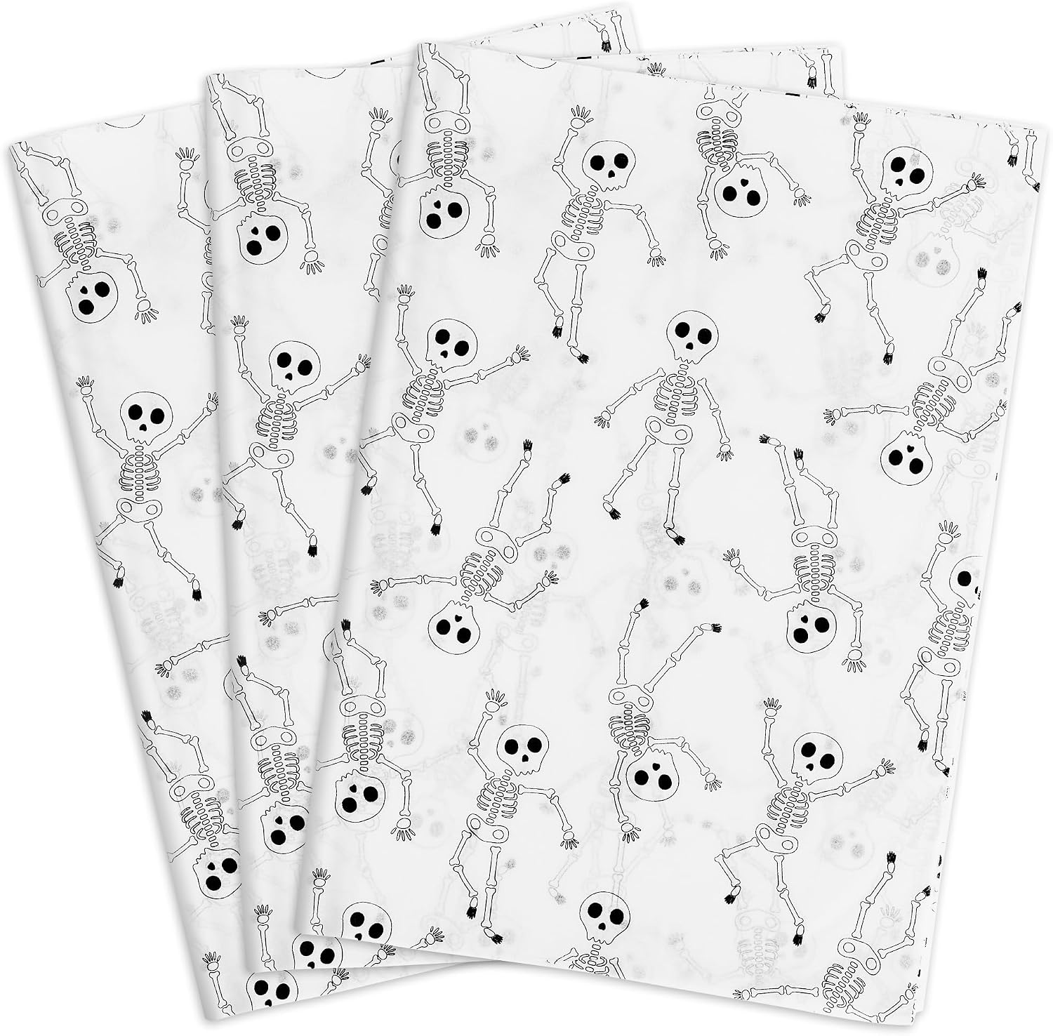 Amazon.com: MR FIVE 60 Sheets Black Skeleton Tissue Paper Bulk,20" x 14 ...