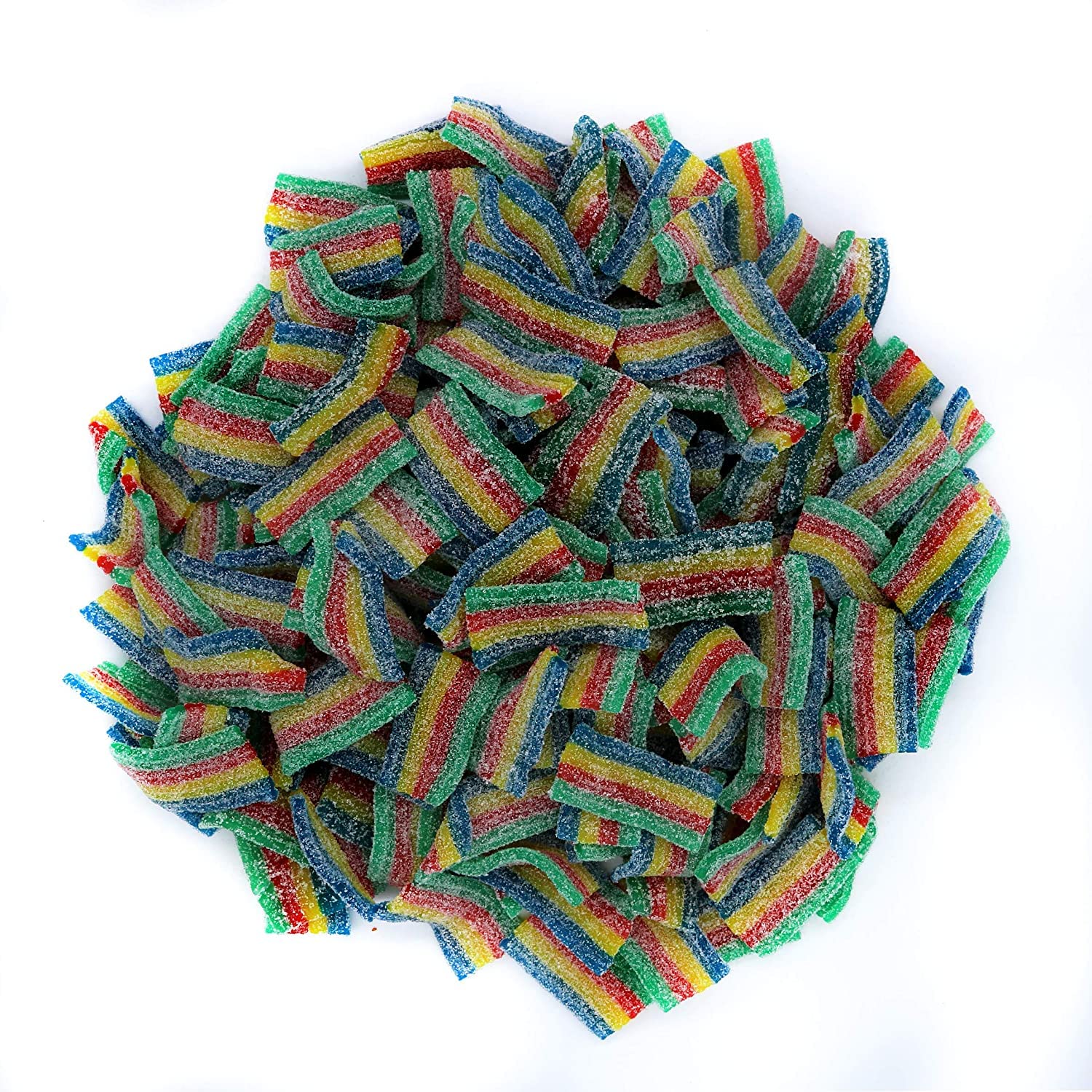 Amazon.com : SweetGlob Sour Gummy Belts Candy (1 Pound, Sour Rainbow ...