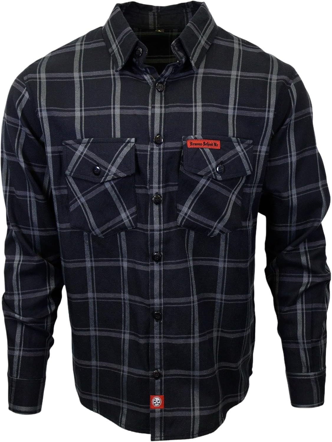 Amazon.com: Demons Behind Me The Silent Night Black & Grey Flannel ...