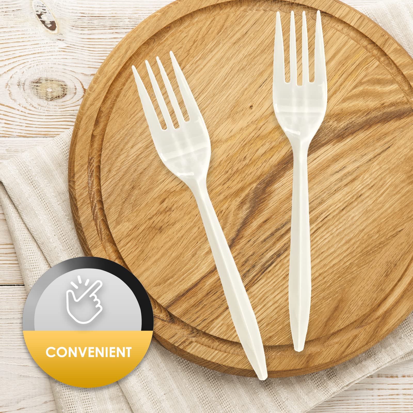 Snapklik.com : PAMI Plastic Forks 1000 Count Bulk Pack Medium Weight ...