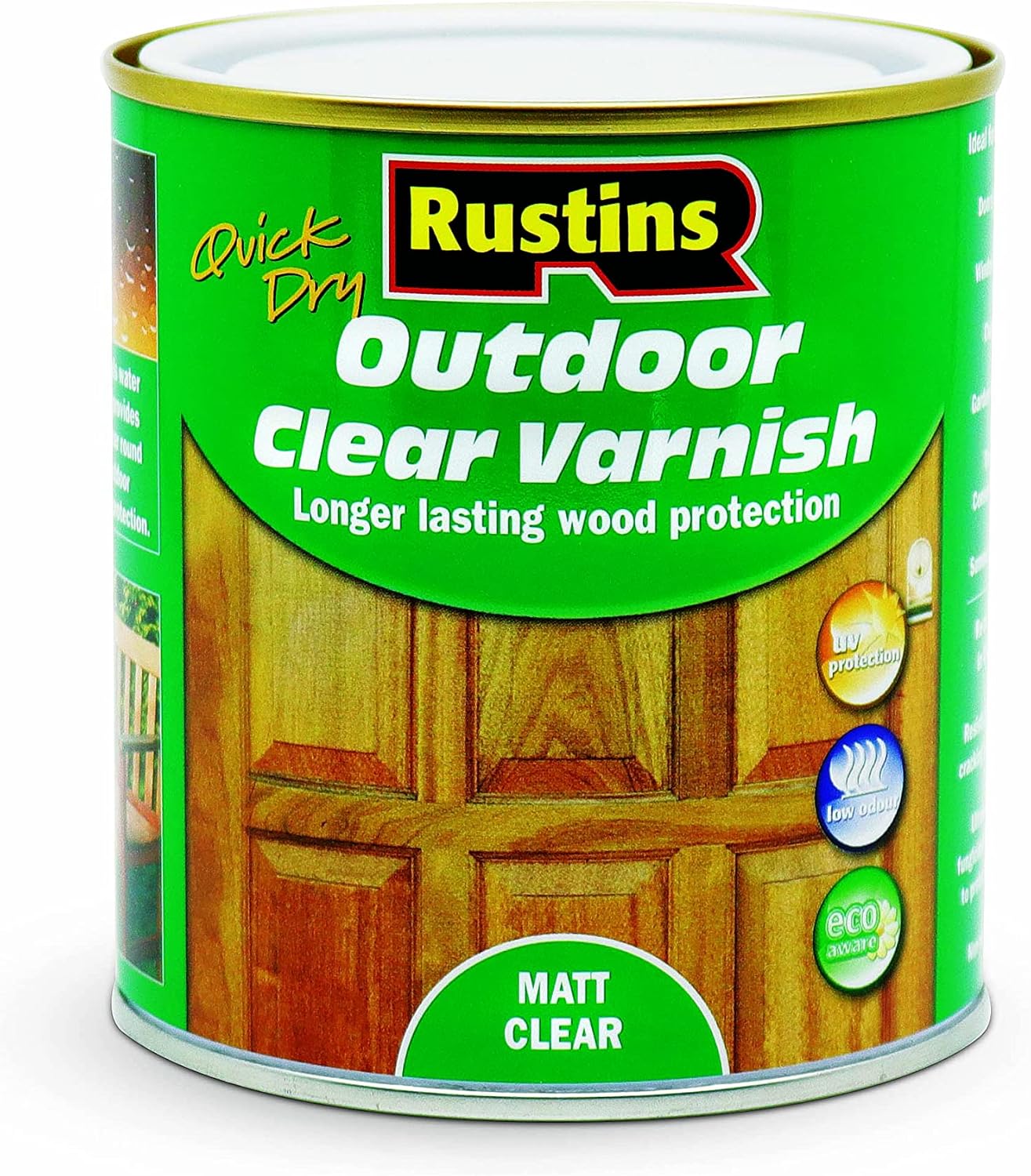 Rustins Quick Dry Outdoor Clear Varnish 500ml Matt : Amazon.co.uk: DIY ...