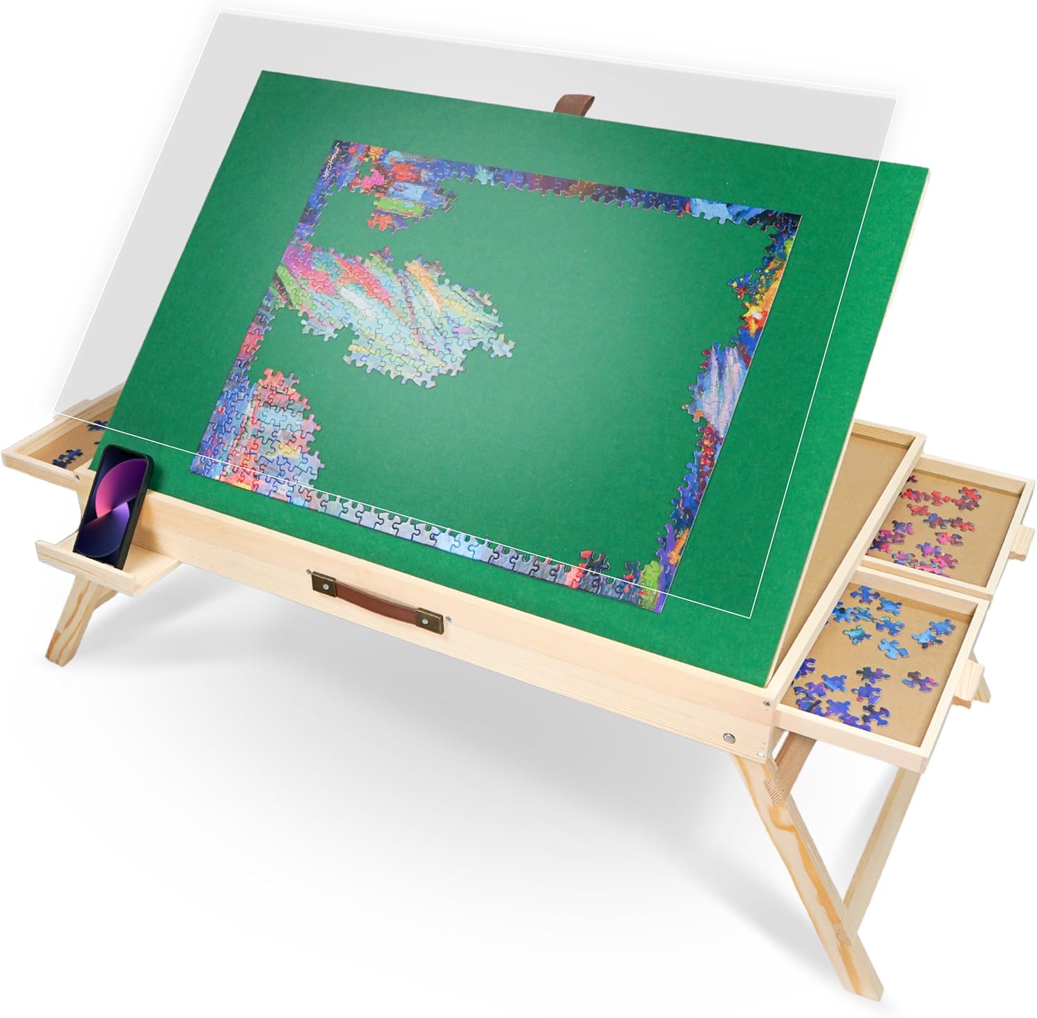 Amazon.com: Puzzle Table with Legs and Drawers - 2000 Piece Puzzle ...