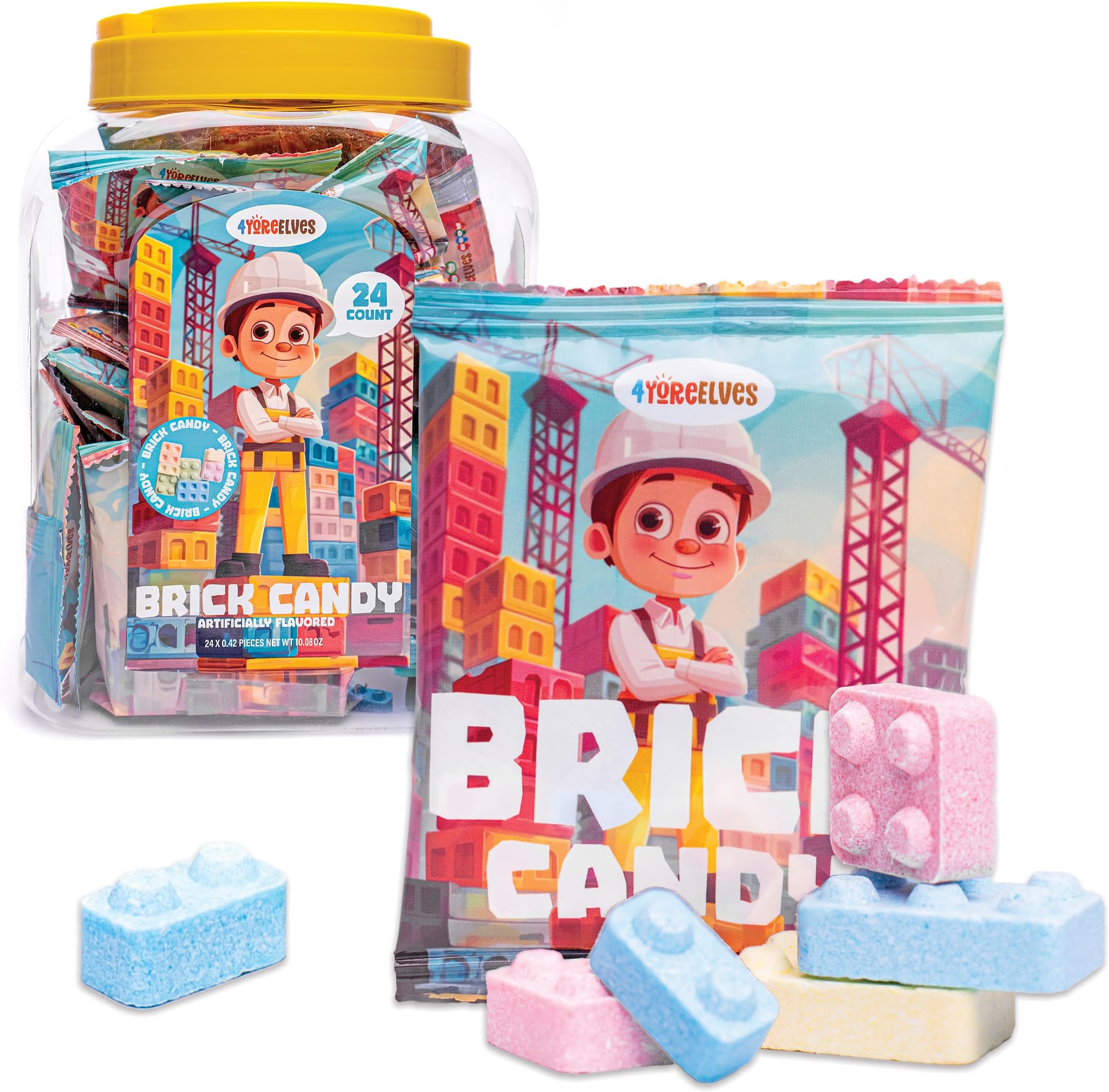 Amazon.com : Candy Bricks, 24 Individual Party Favor Bags of Tutti ...