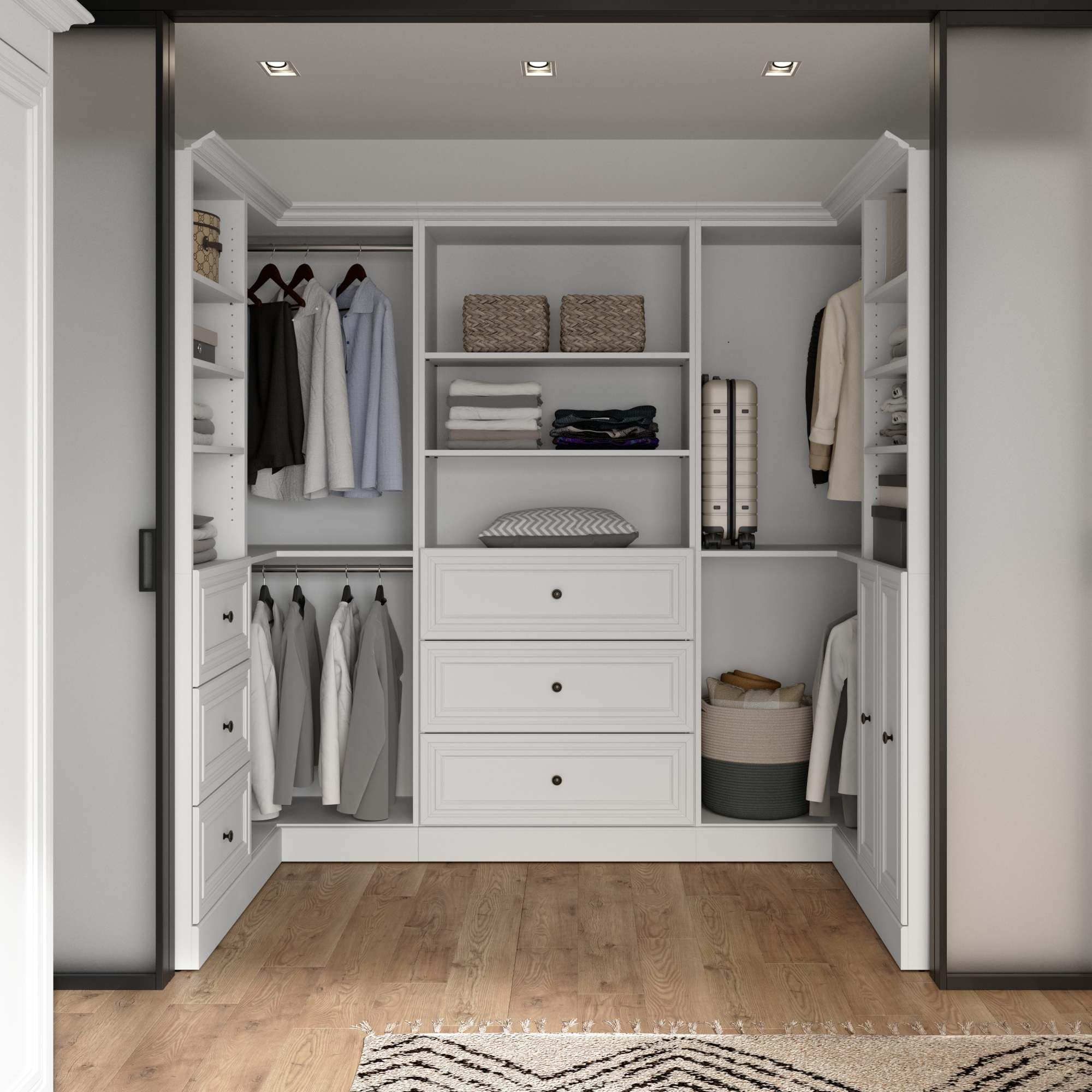 Versatile 97W Walk-In Closet Organizer Bestar, 51% OFF