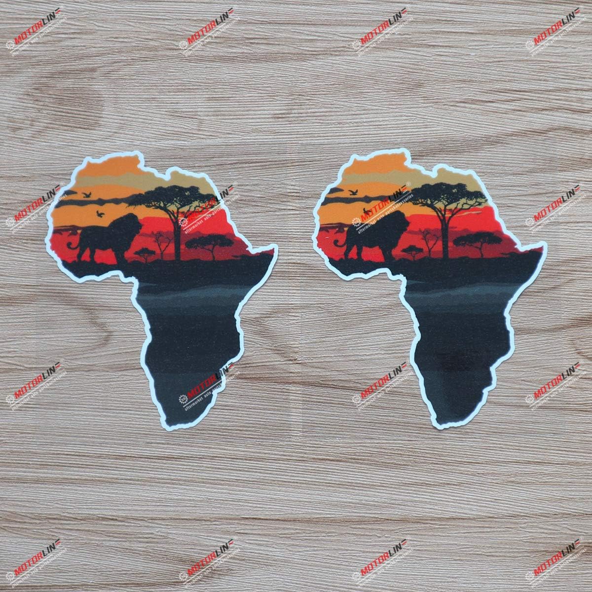 Amazon.com - Africa Colorful Continent Shape Wild Nature Vinyl Sticker ...