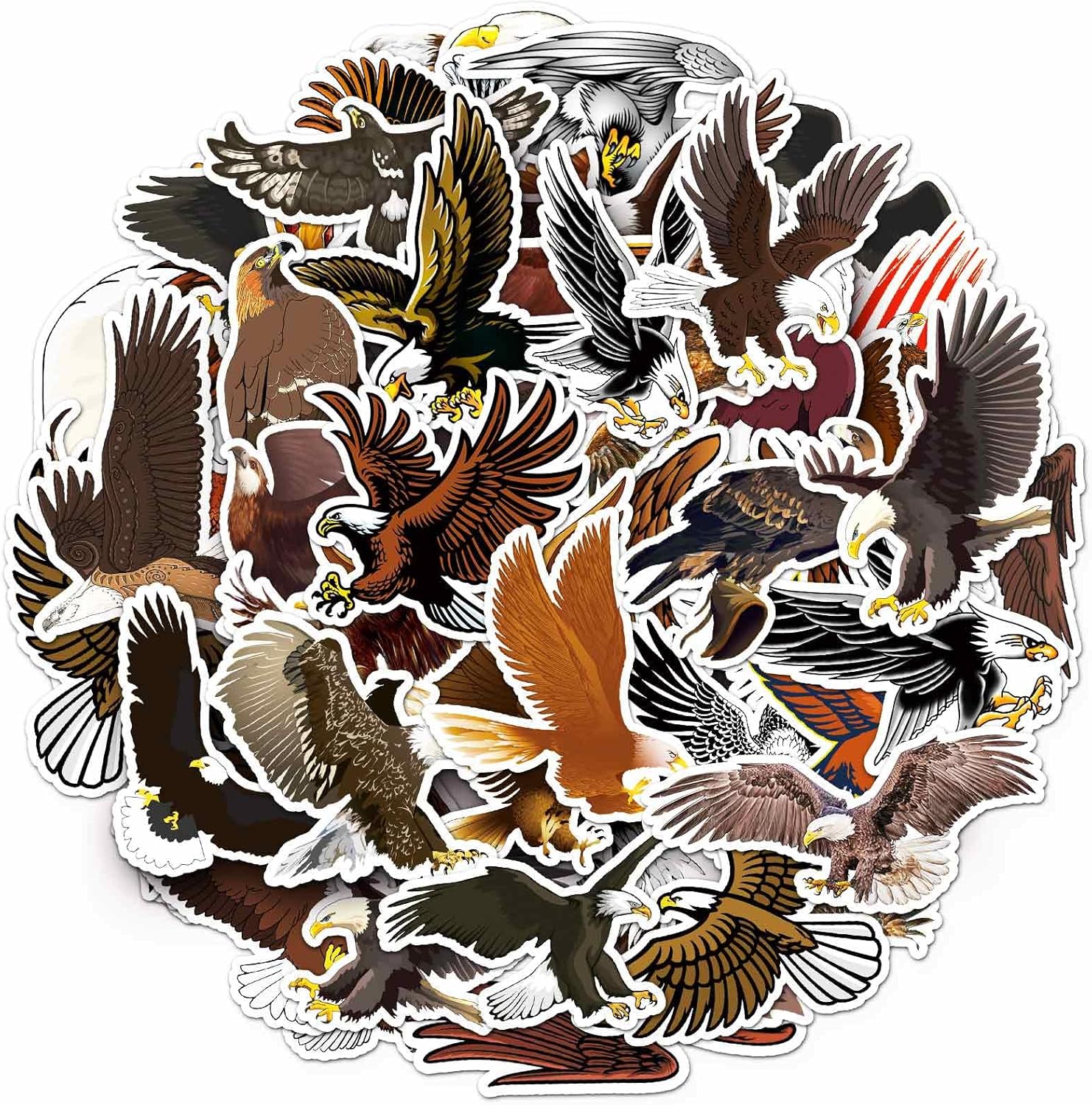 Amazon.com: Eagle Stickers for Water Bottle,Waterproof Vinyl 50pcs Bird ...