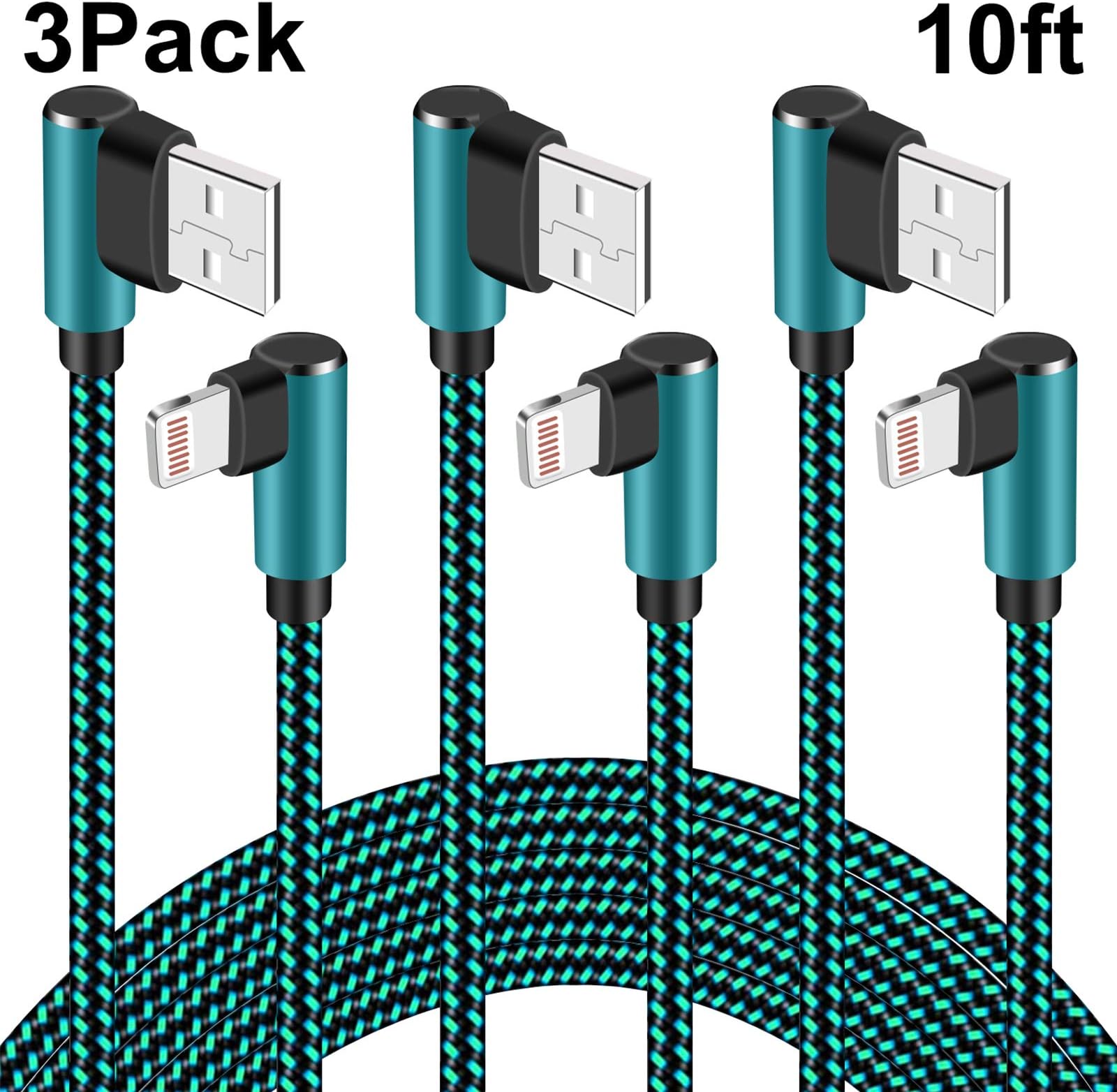 Amazon.com: Long iPhone Charger Cable 10 Ft Lightning for Apple ...