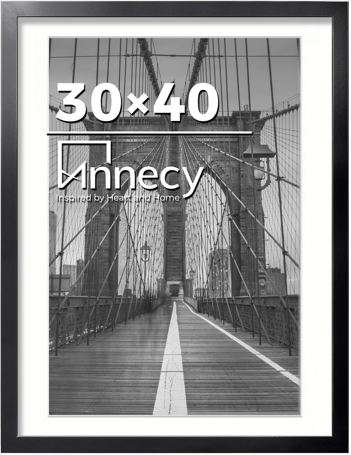 Amazon.com - Annecy 30x40 Frame Black 1 Pack, Classic 30x40 Picture ...