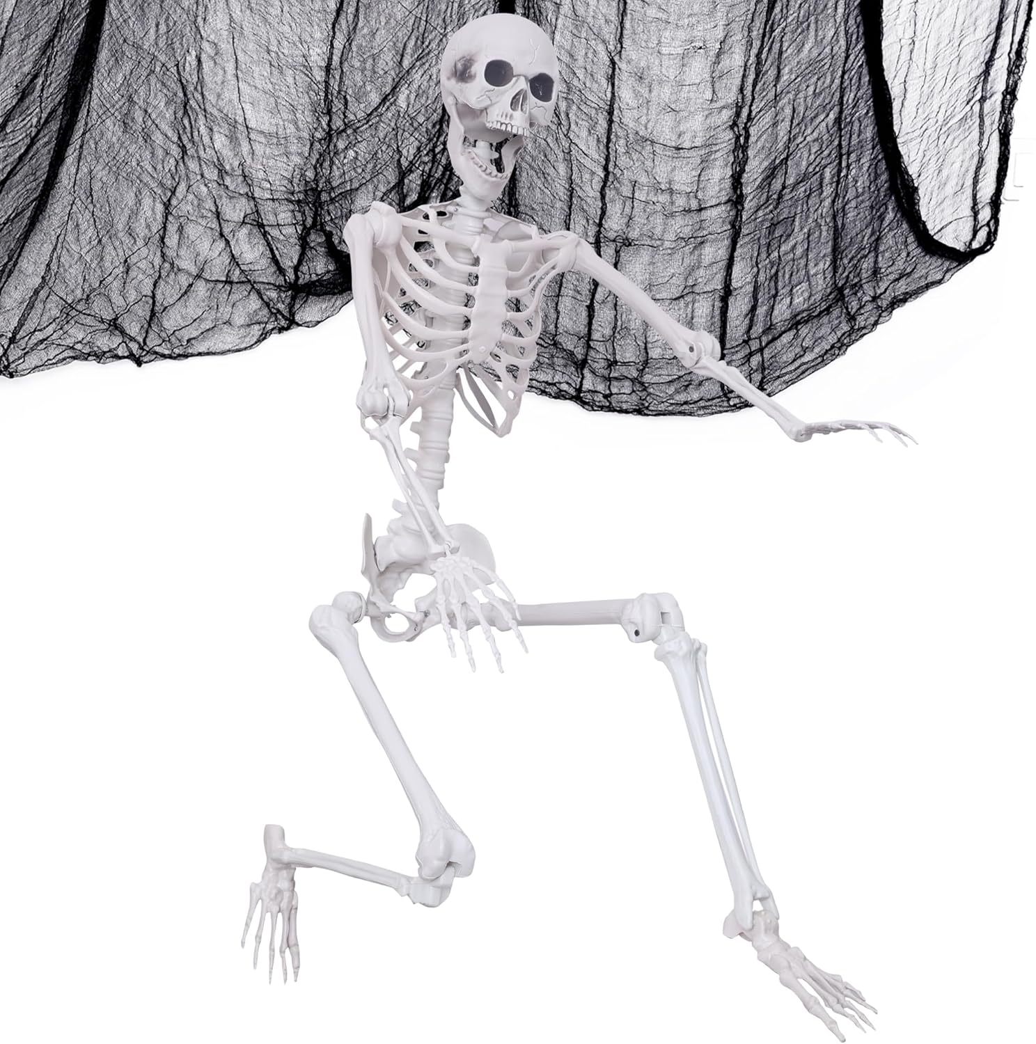Amazon.com : IDMOP Halloween Skeleton Decorations,5.4Ft Life size ...
