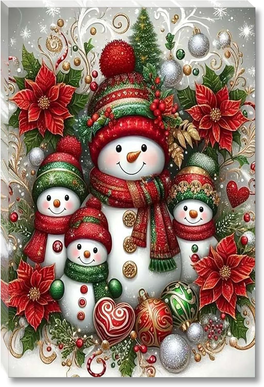 Amazon.com: Christmas Canvas Wall Art Christmas Wall Art Snowman Wall ...