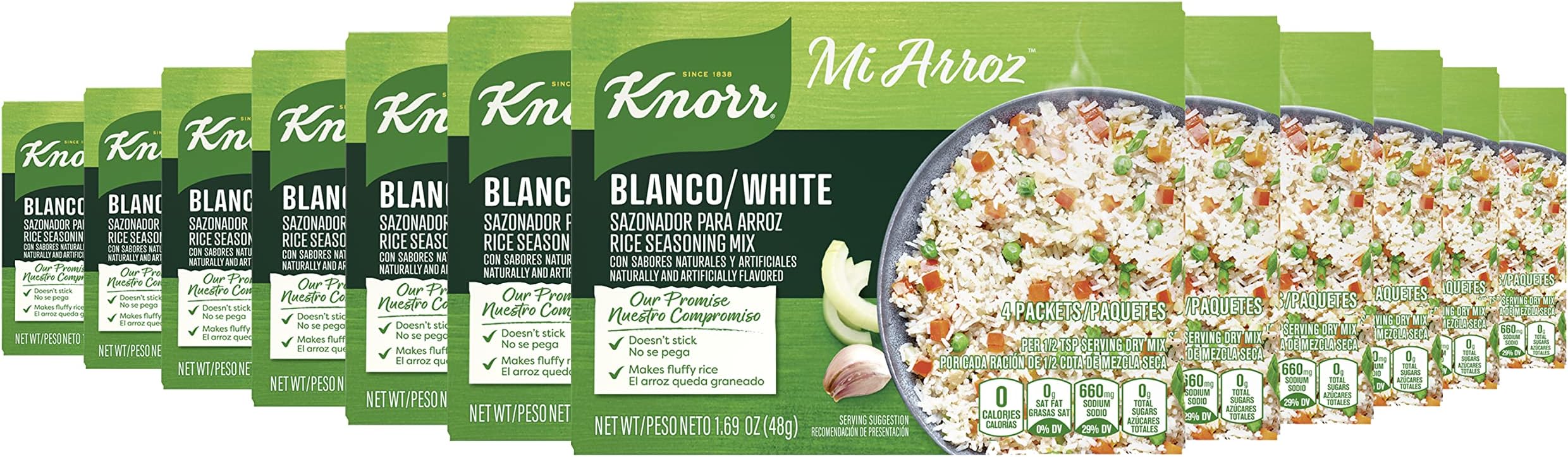 Amazon.com : Knorr Red Rice Seasong Mix Mi Arroz - 1 Box of 4 - 0.59 ...