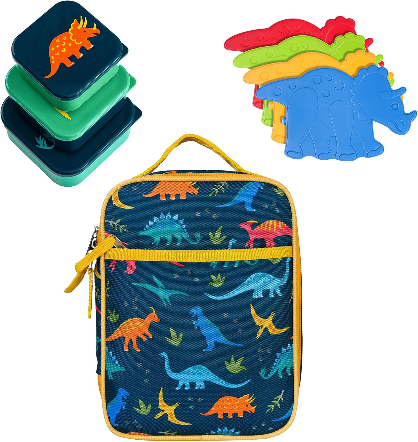 Amazon.com: Wildkin Eco-Friendly Lunch Bag, Nesting Snack Containers ...