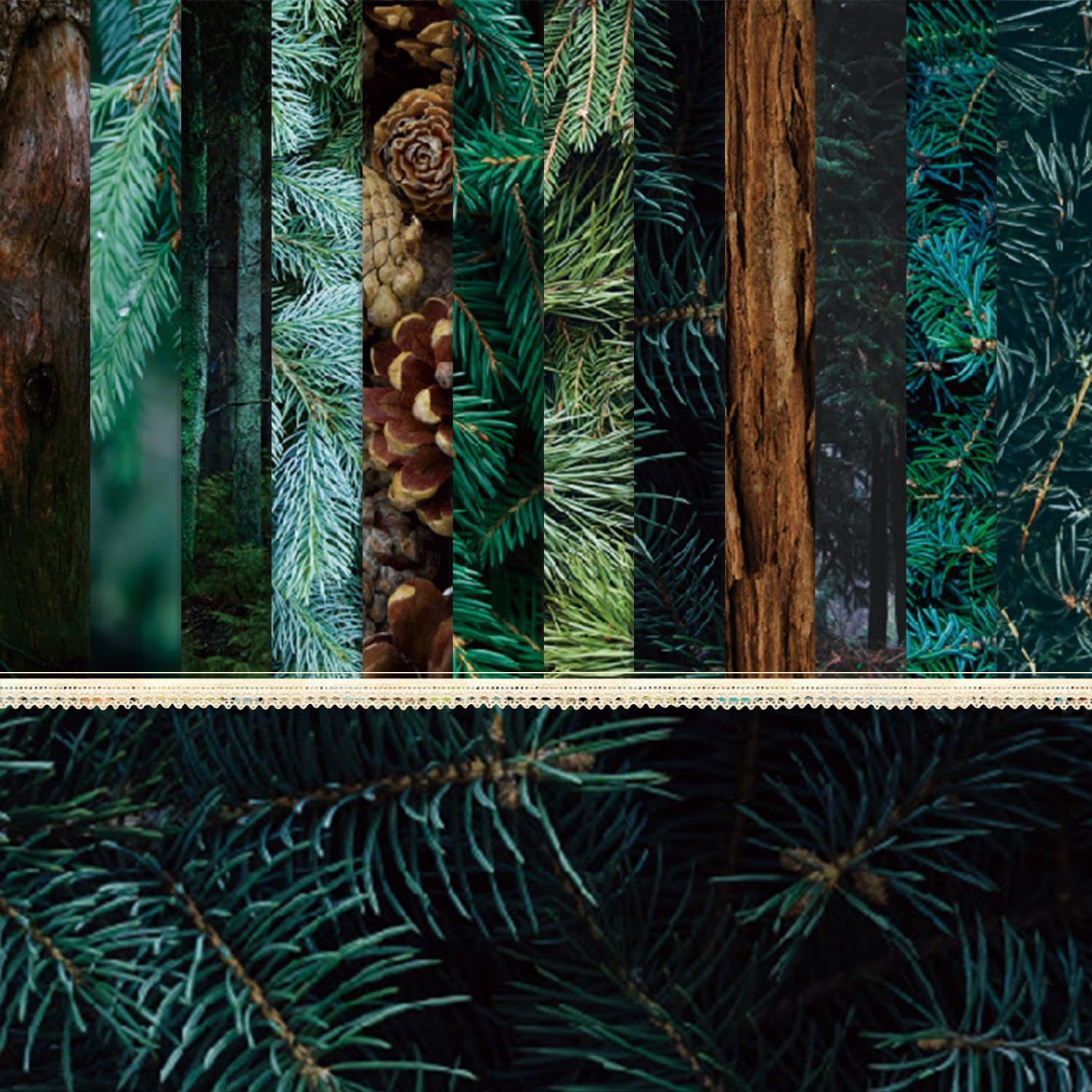 Amazon.com : 24 Sheets Pine Pattern Paper, 6" x 6" Forest Scrapbooking ...