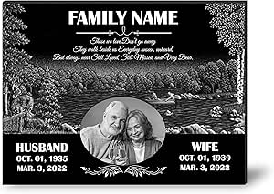 Amazon.com : ADFSTONE 16x12 Double Headstones for Graves, Granite ...