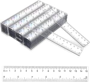 Amazon.com : 150 Pcs 6 Inch Ruler Bulk for Classroom Clear Plastic with ...