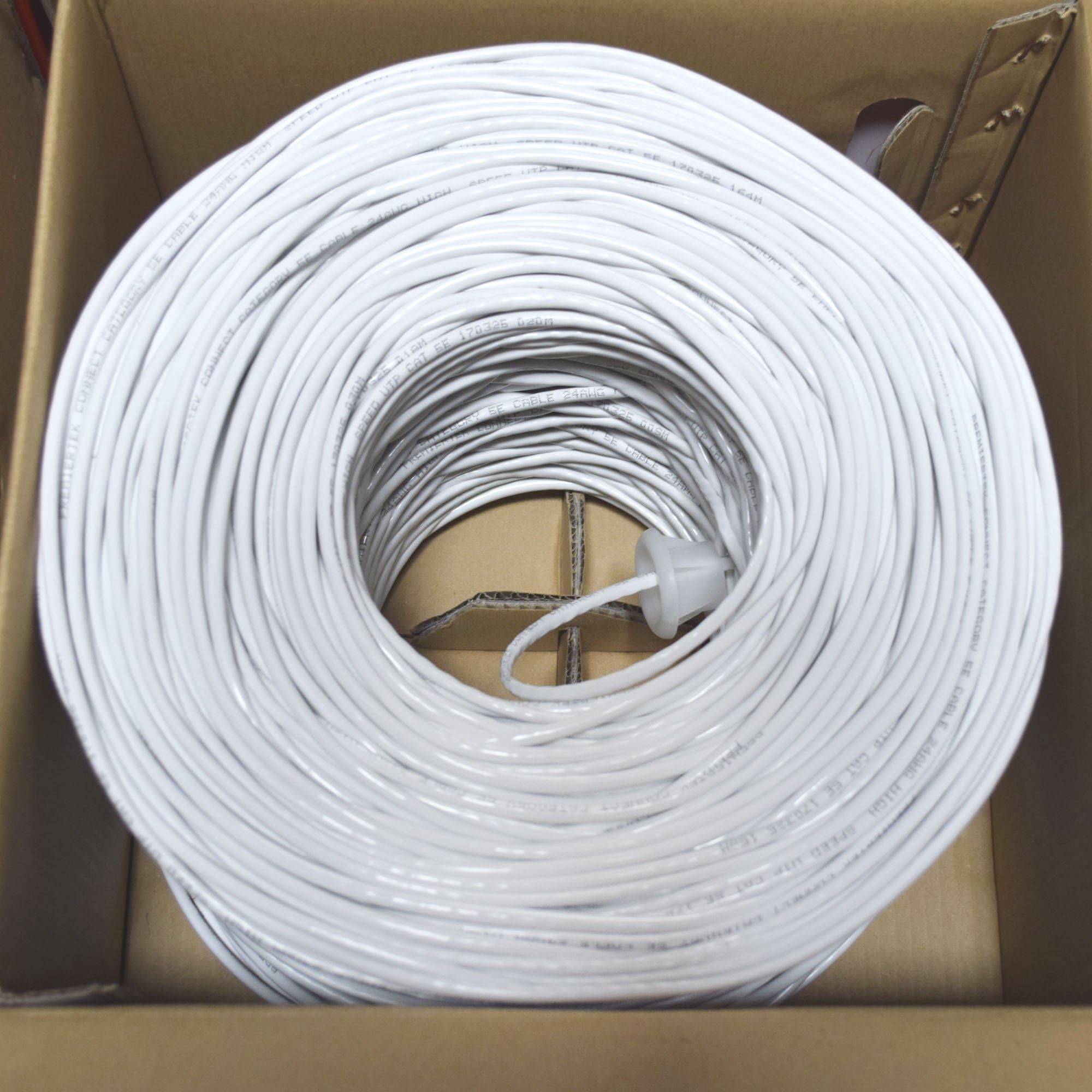 Amazon.com: 1000ft Cat5e Solid 24AWG Cable UTP Cat5 Bulk Pull Box ...