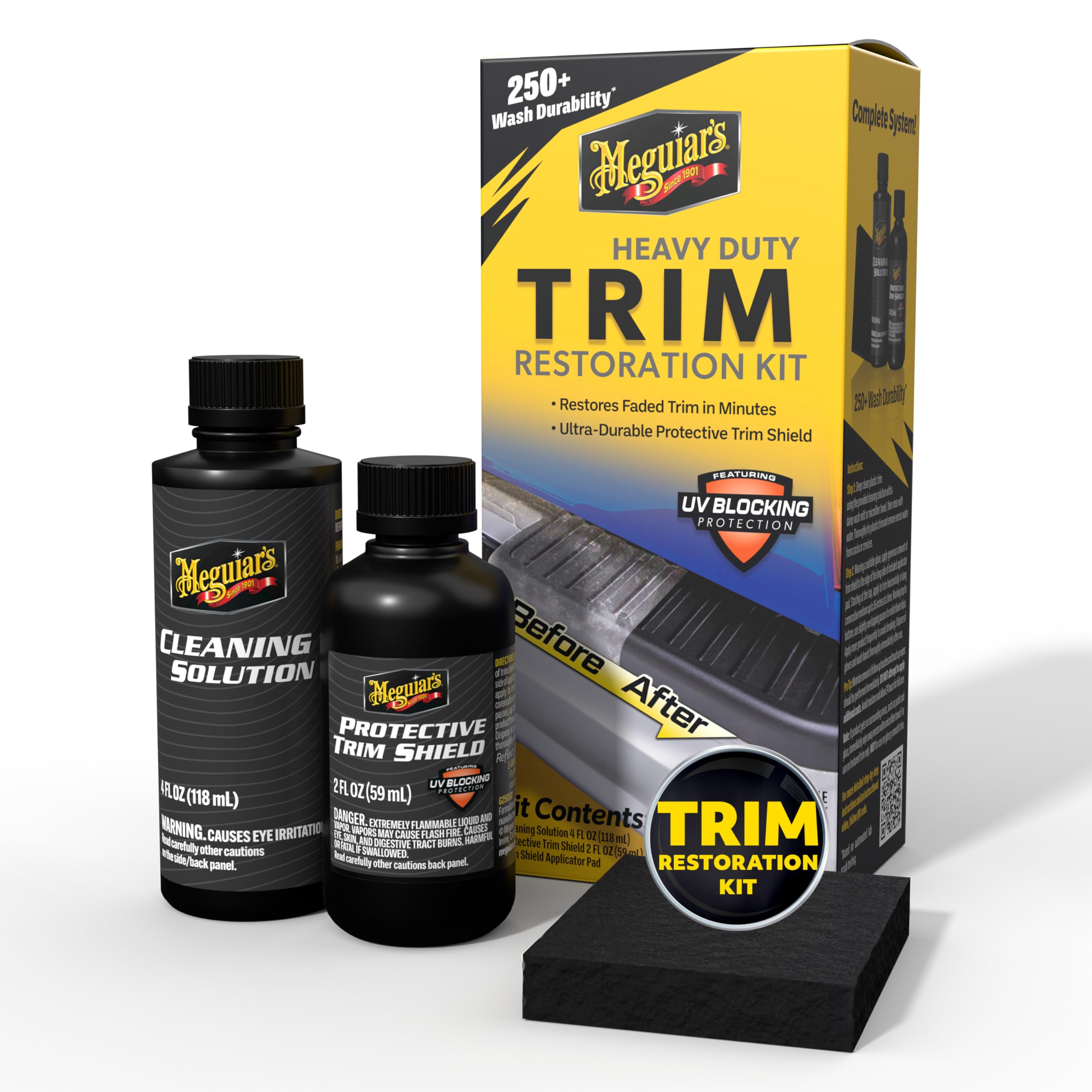 Amazon.com: Meguiar's Heavy Duty Trim Restoration Kit - Includes a ...