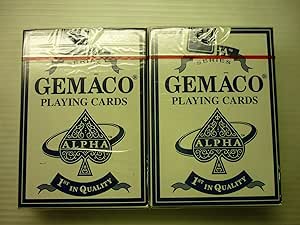 Amazon.co.jp: 新品★カジノ用トランプ★GEMACO★ALPHA★青+青★2個セット : おもちゃ