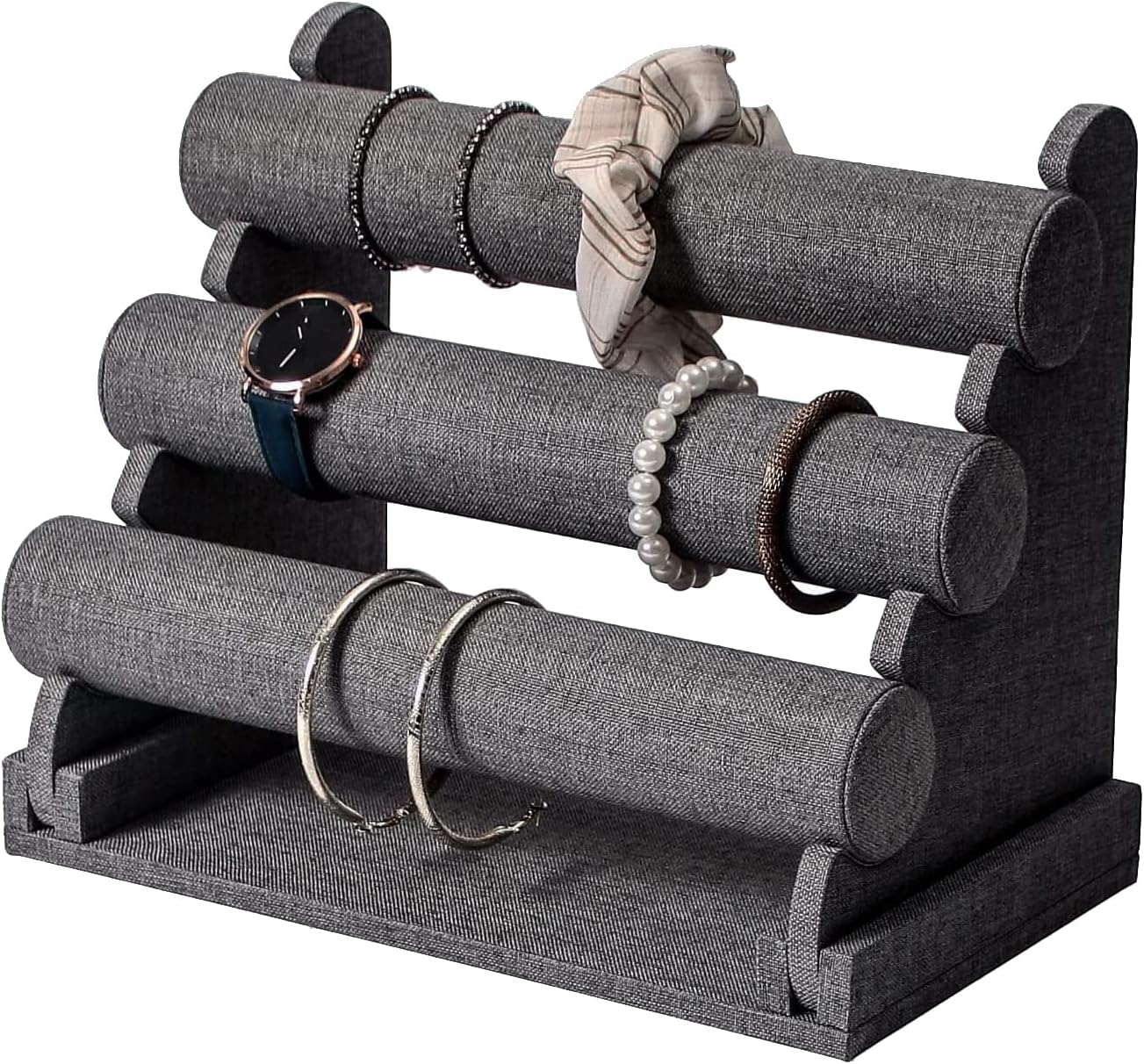 Amazon.com: Bracelet Holder with Three Tier Racks ~ Velvet Bracelet ...