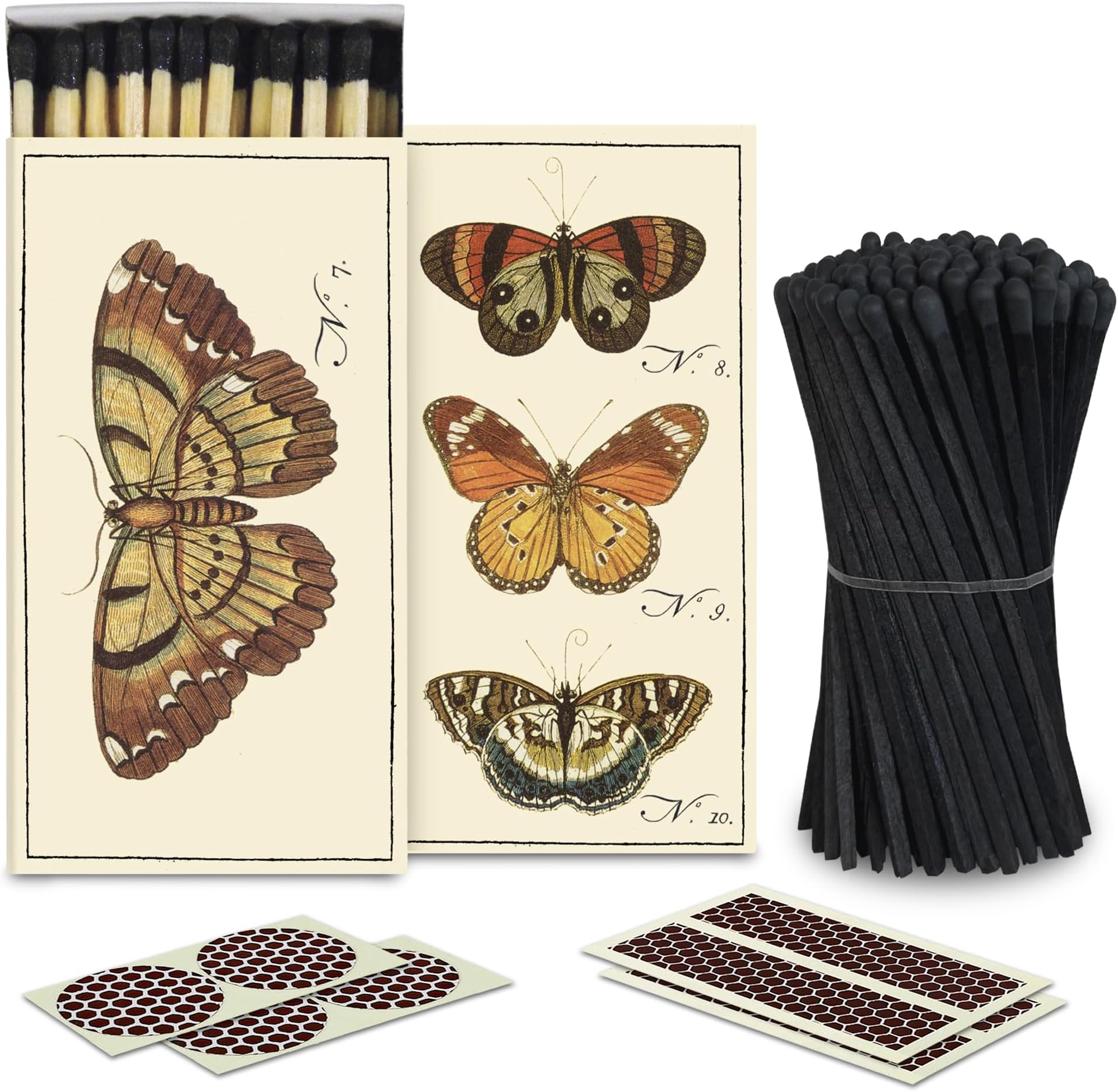 Amazon.com: Decorative Matches, (Set of 3 Match Boxes) Long Wooden ...