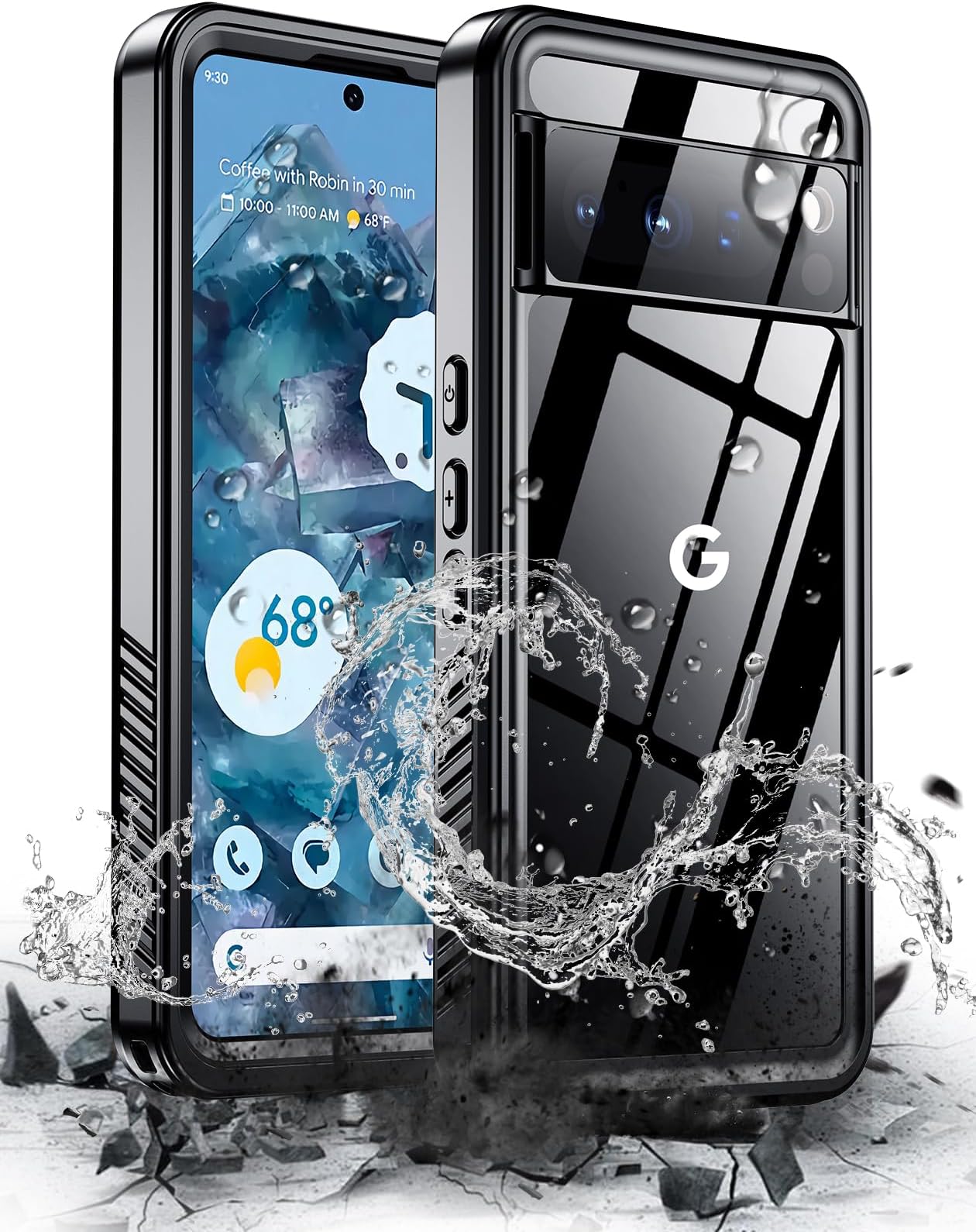 Amazon.com: Hualele Waterproof Pixel 8 Pro Case IP68 Underwater Cover ...