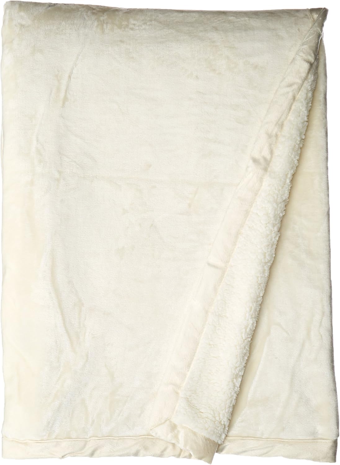 Amazon.com: Northpoint Ardour Velvet Berber Blanket, Full/Queen, Ivory ...