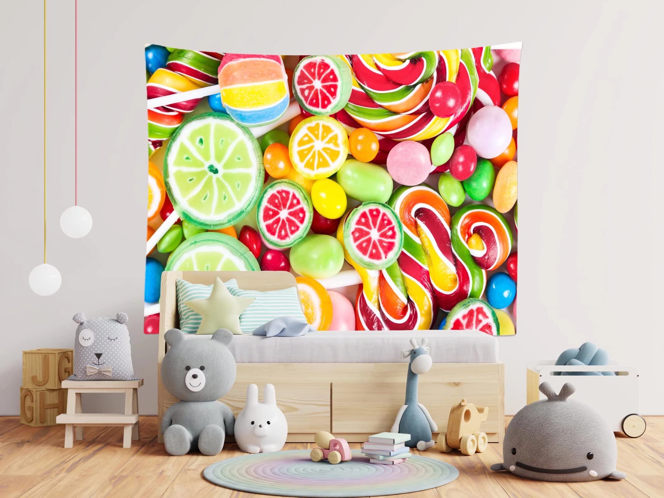 Snapklik.com : 7x5ft Candy Theme Tapestry Backdrop Fruit Sugar Cartoon ...