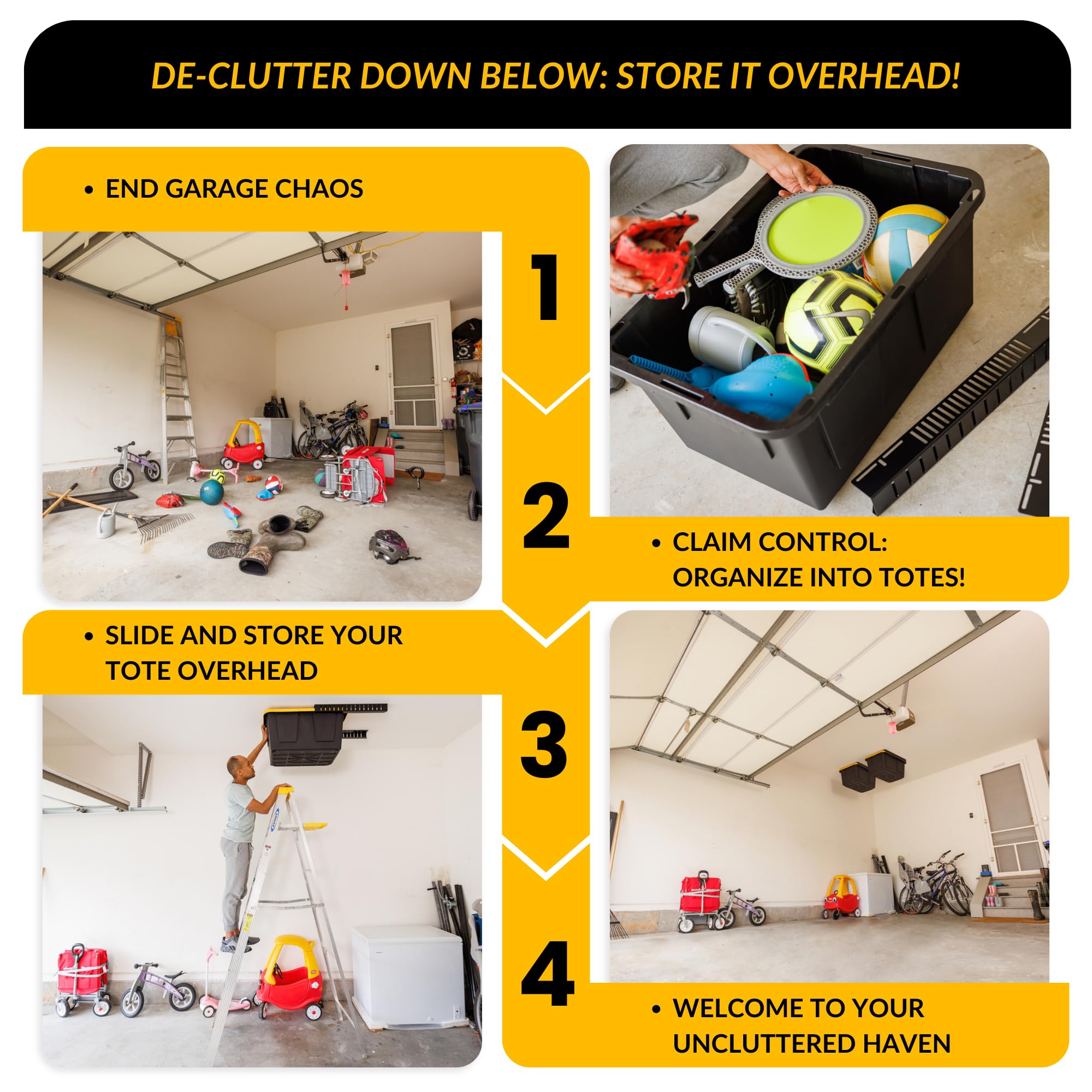 Snapklik.com : Overhead Bin Rack - Ceiling Mount Overhead Garage ...