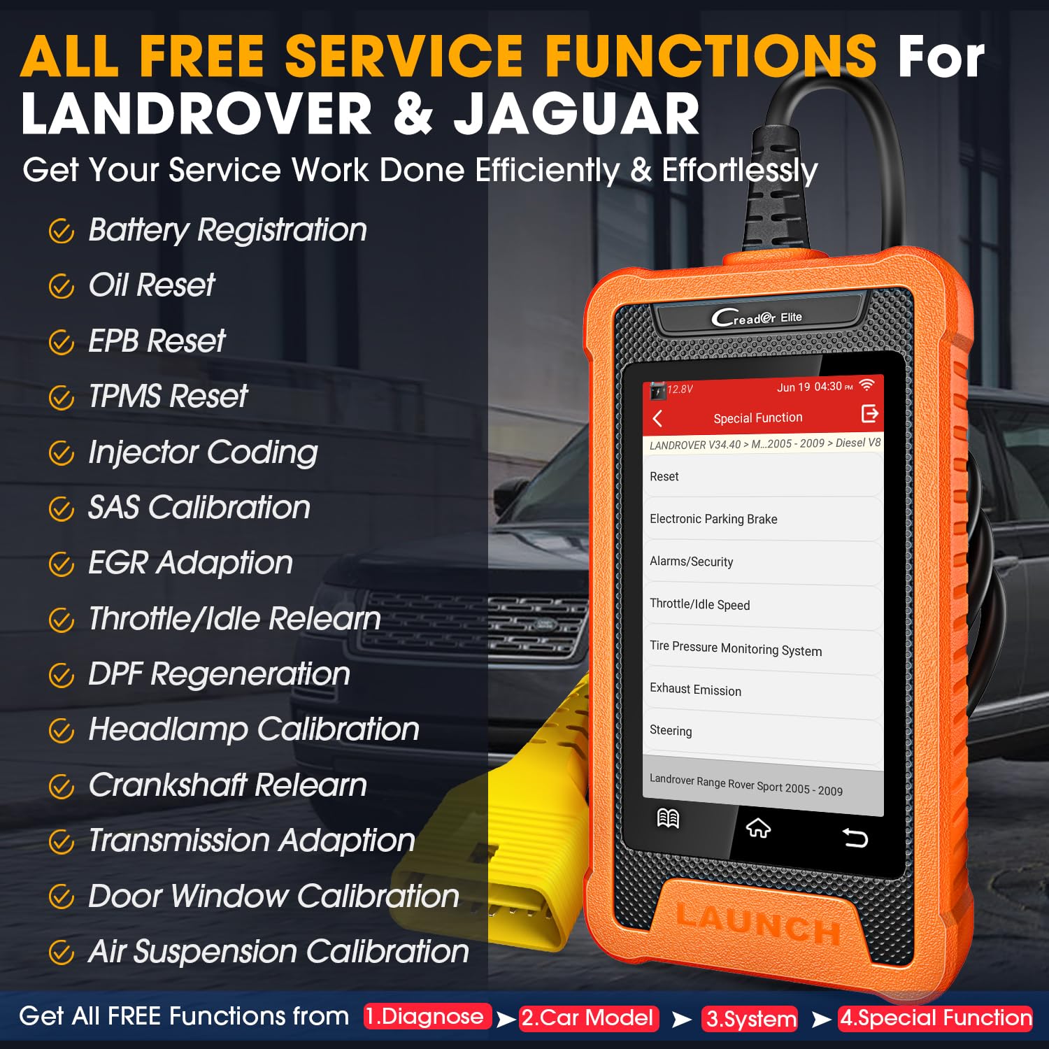 Snapklik.com : 2024 X431 Elite For Land Rover Jaguar Obd2 Scanner, Full ...
