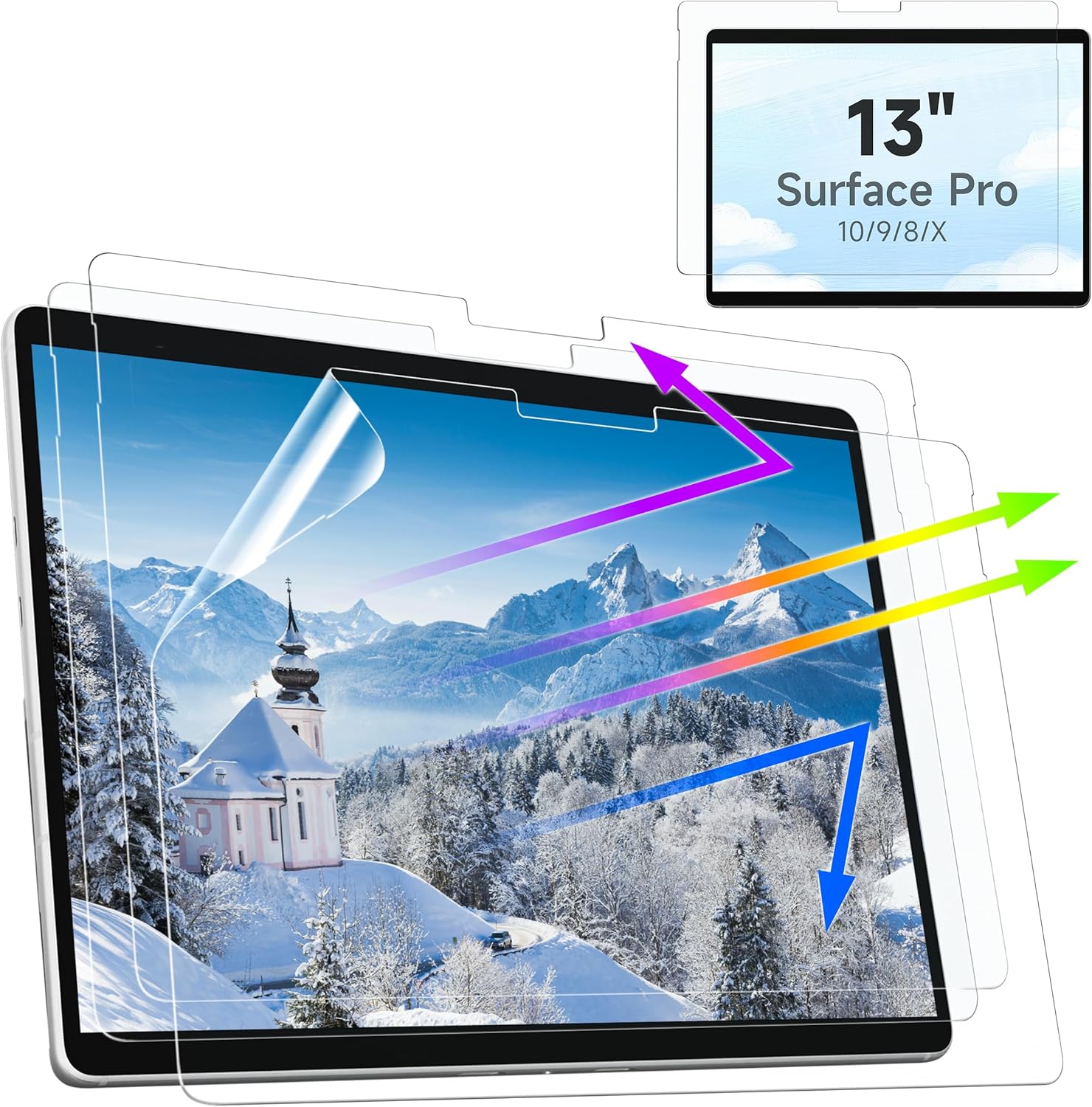 Amazon.com: 3 Pack Paper Screen Protector for Surface Pro 11/10/9/8/X ...