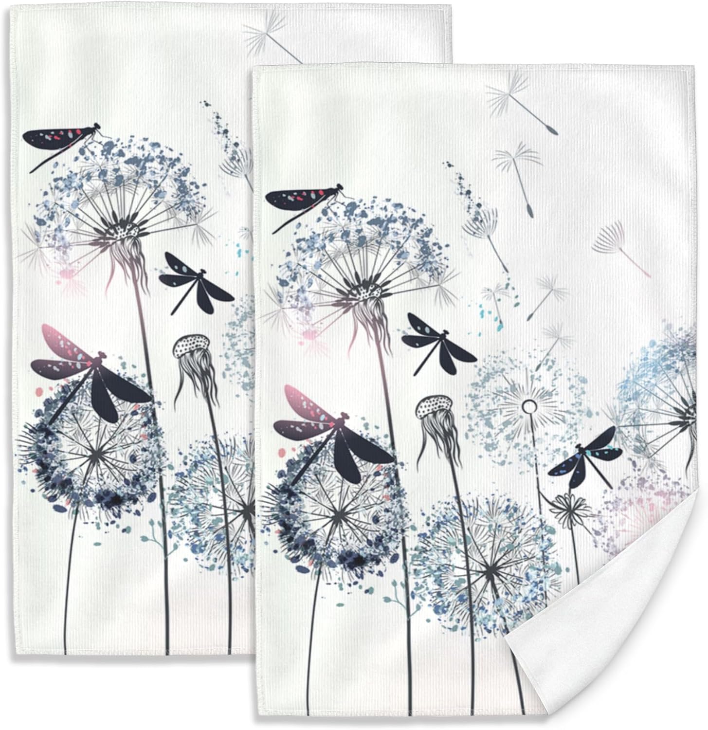 Amazon.com: YESPOAK Hand Towels Set of 2, 18x 24 Inch Dandelion ...