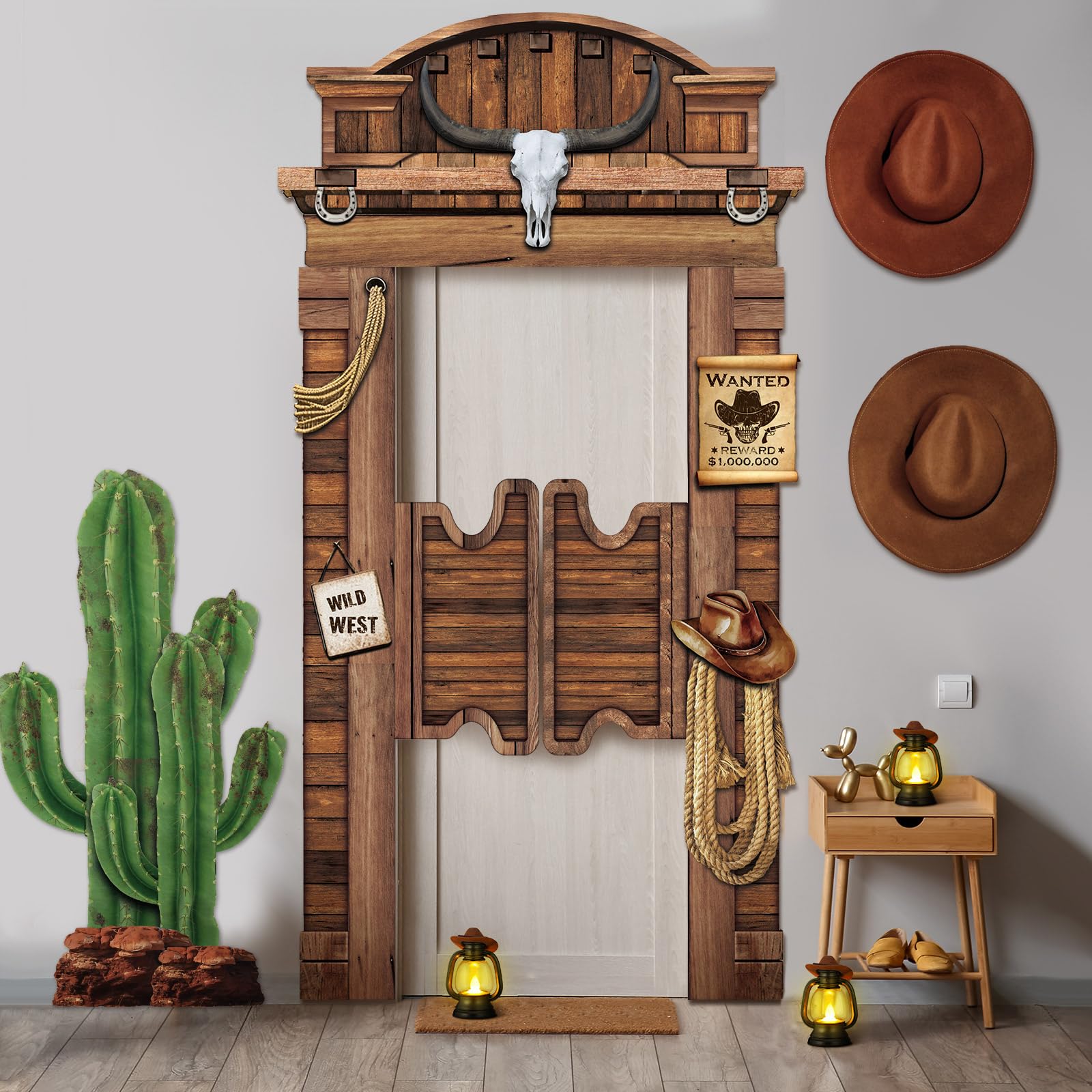 Amazon.com: Gilprop 85 x 45 Inches Wild West Party Decorations Saloon ...