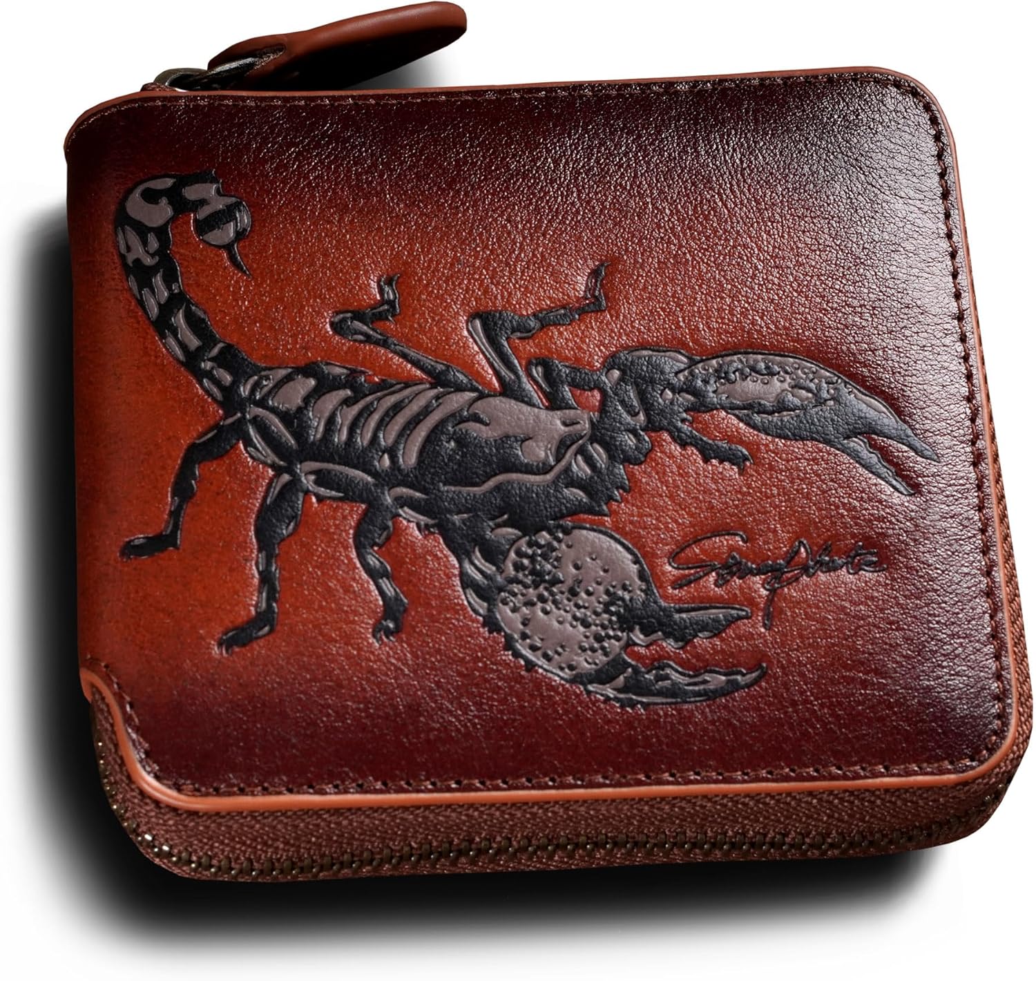 Amazon.com: skneephate Zipper Wallet For Men,Men's Leather Wallets With ...