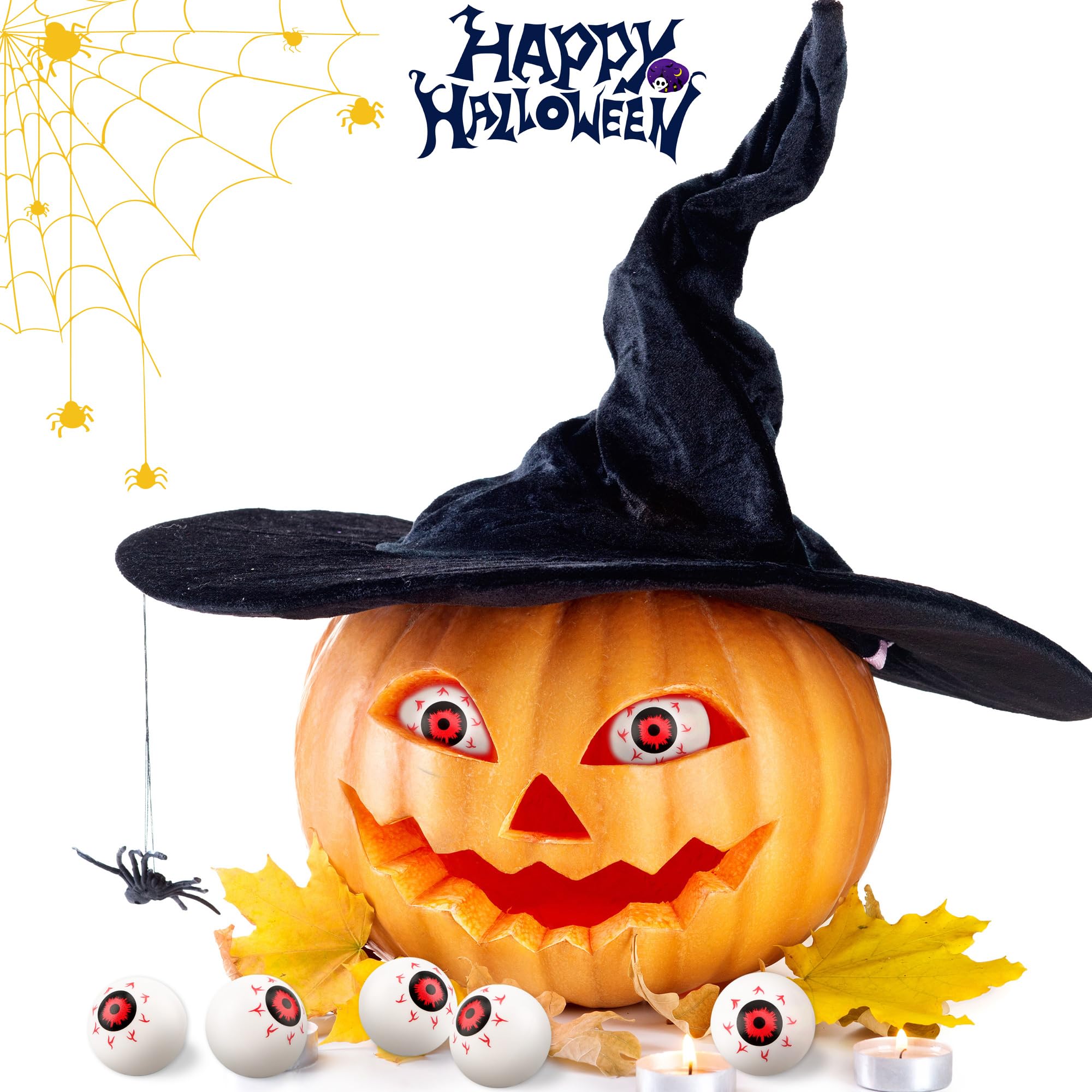 Snapklik.com : 60 Pieces Halloween Eyeballs Plastic Horror Fake Eyeball ...