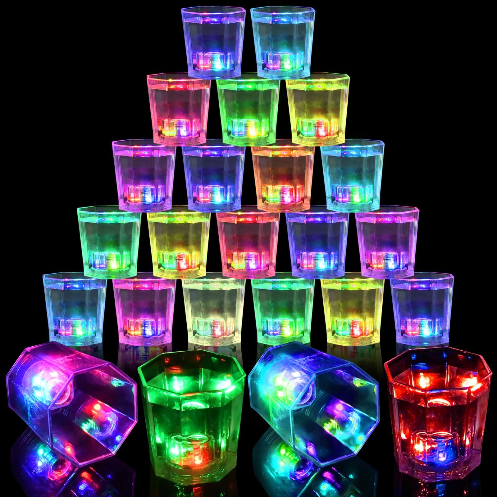 Amazon.com | FLASHCastle 24 Pieces Shot Glass on Beaded Necklace ...