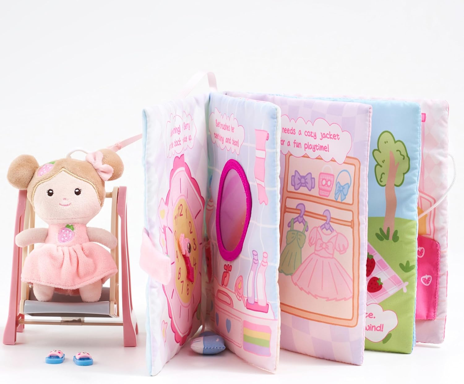Amazon.com: LeyaDoll Interactive Sensory Soft Cloth Book, Educational ...
