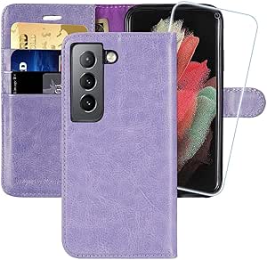 Amazon.com: MONASAY Wallet Case Compatible for Galaxy S21 5G, 6.2 inch,[Screen Protector ...