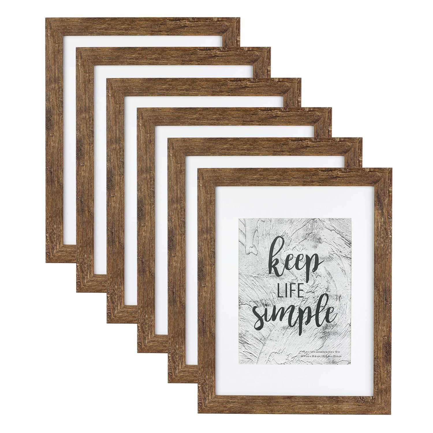kennethan 11x14 Picture Frame Rotten Brown 6 Pcs in 1 set 11x14 Frame ...